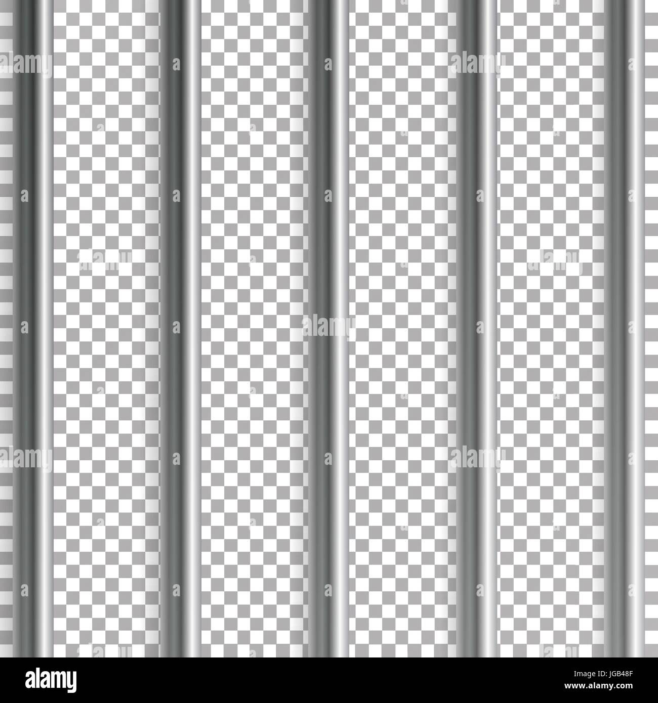 Prison Bars Vector Illustration. Isolé sur fond transparent. Fer ou ...