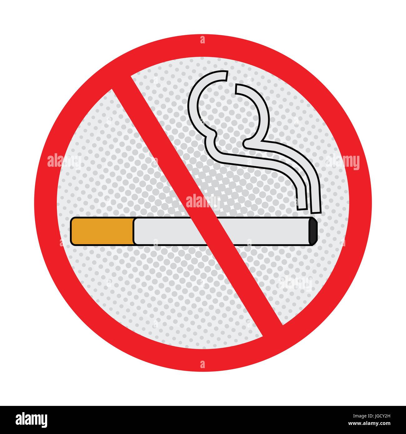 Panneau de signalisation de non fumeur Banque d'images vectorielles - Alamy