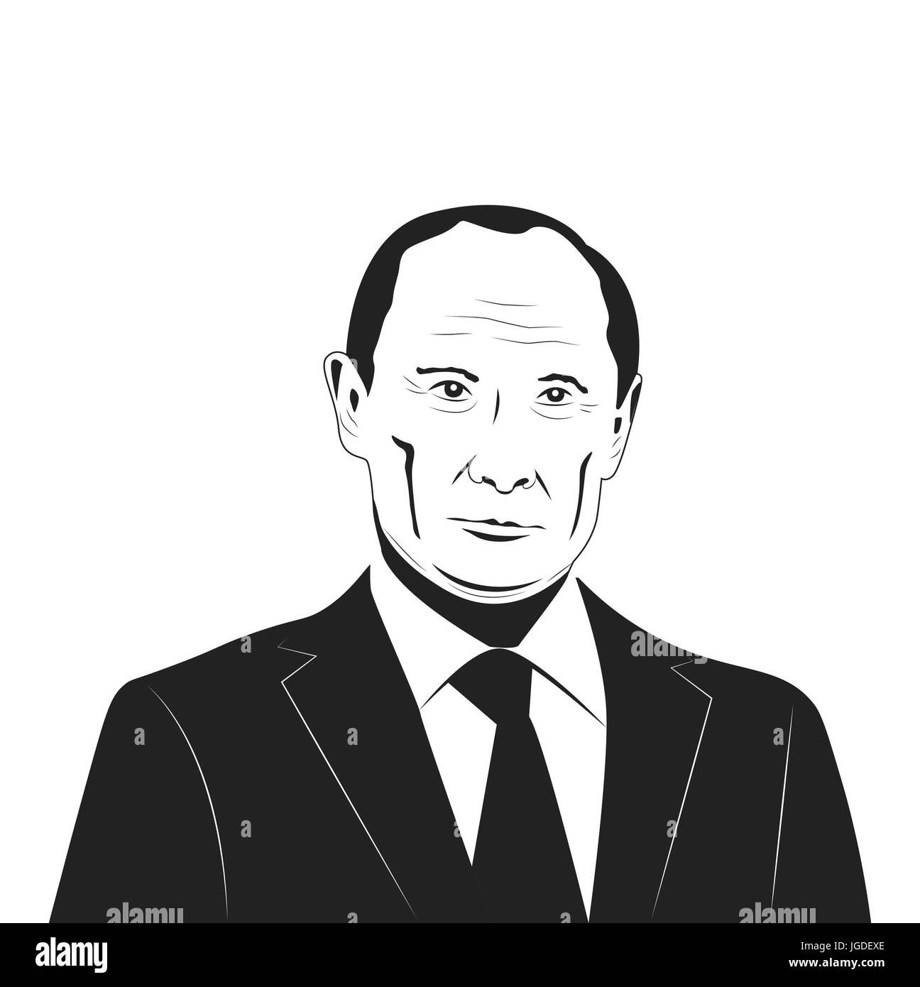 Vladimir poutine portrait Banque d'images vectorielles - Alamy