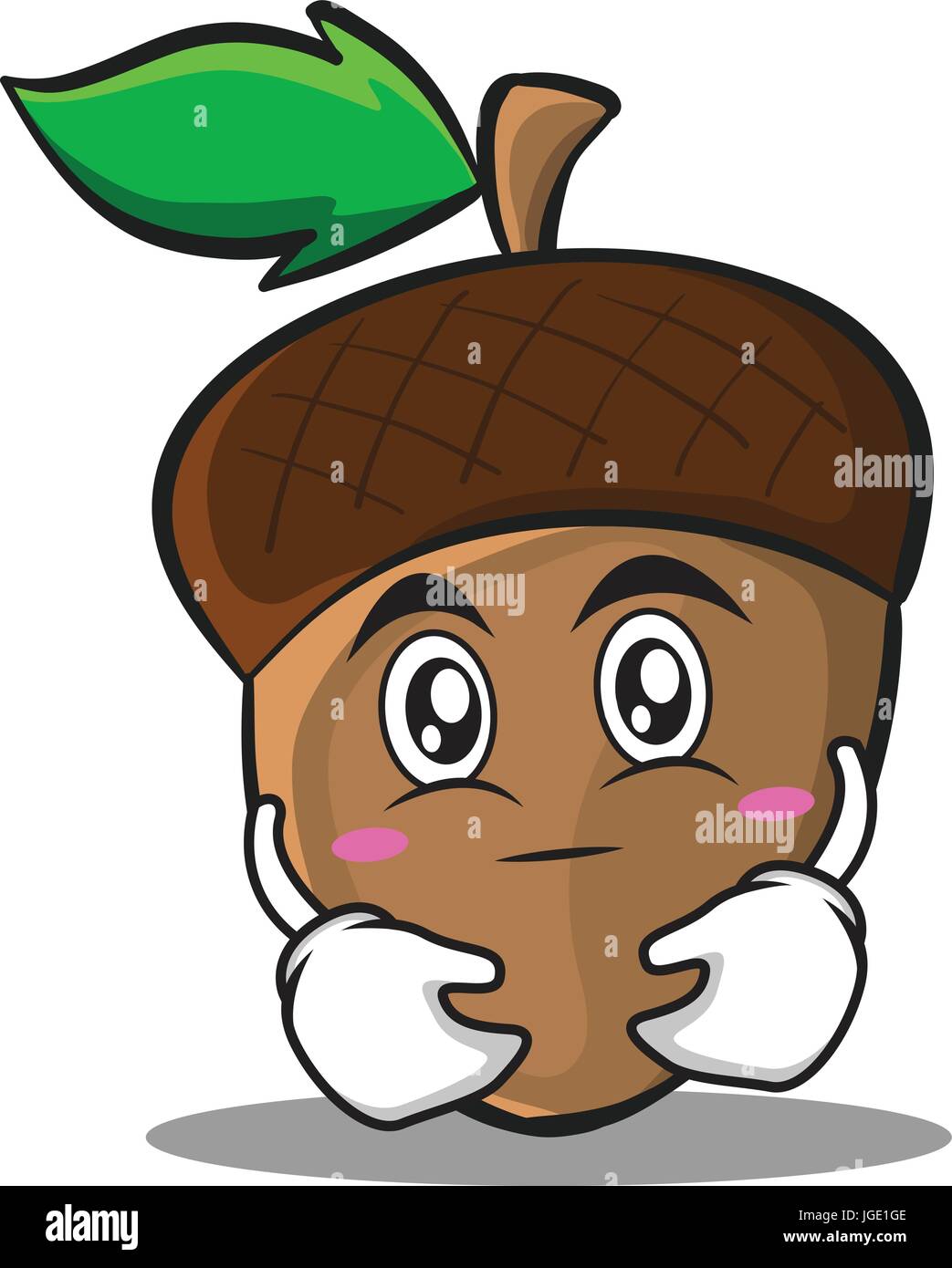 Style de caractère de dessin animé acorn Hugging Image Vectorielle ...