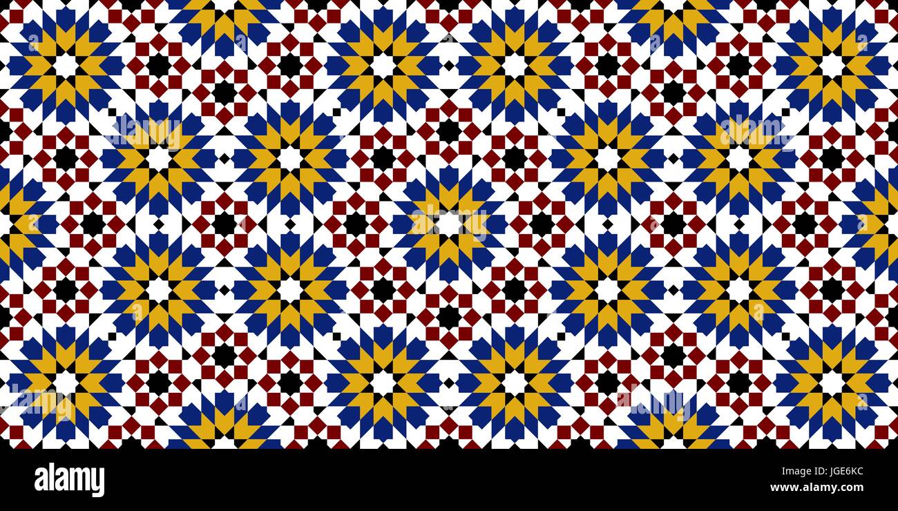 Seamless zellige marocain Image Vectorielle Stock - Alamy