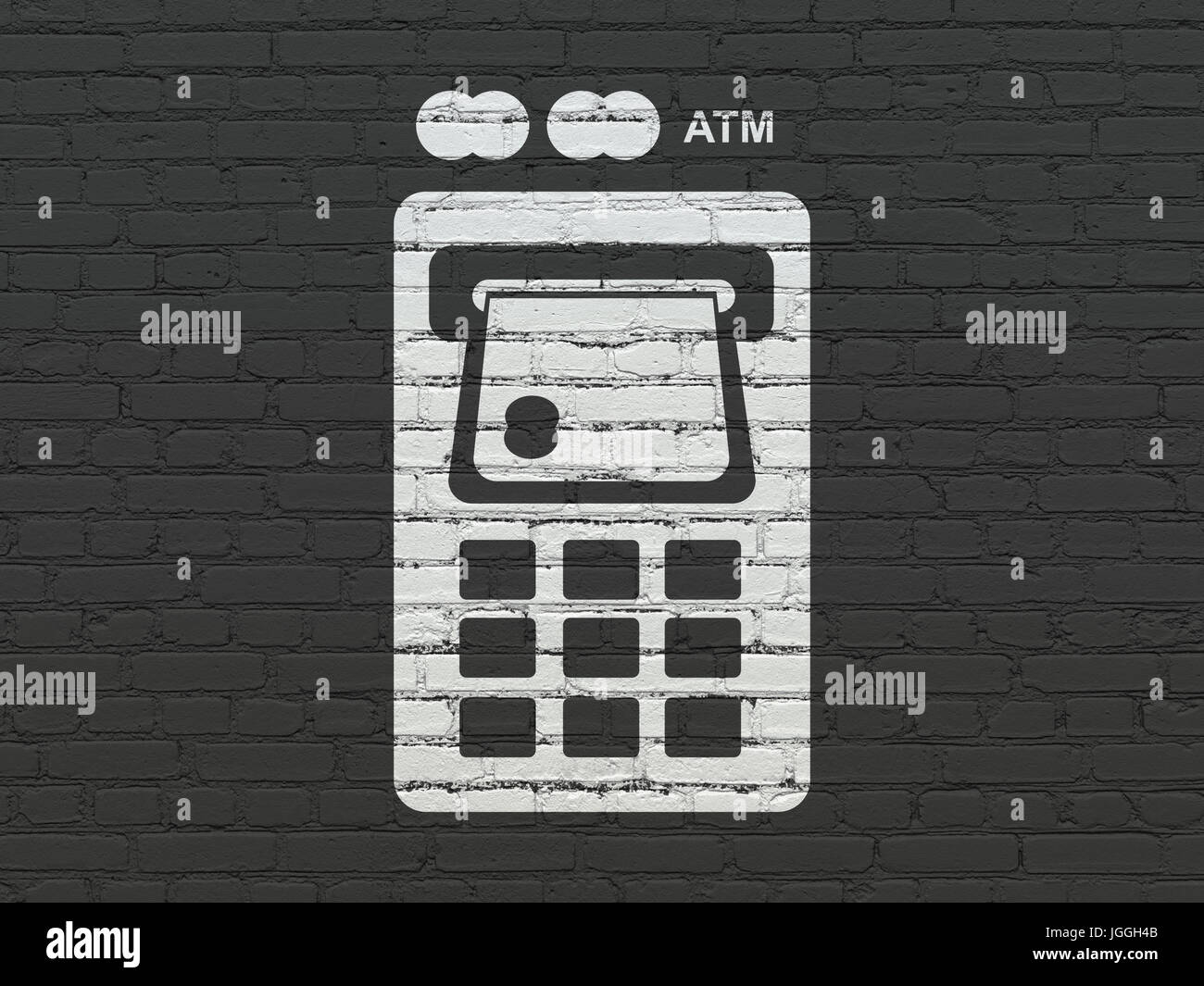 Mur de briques de distributeur de billets Banque de photographies et d ...