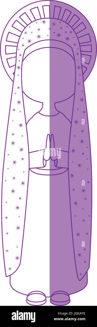 Vierge Marie icône cartoon vector illustration graphic design Image ...