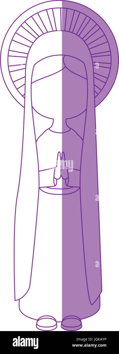 Vierge Marie icône cartoon vector illustration graphic design Image ...