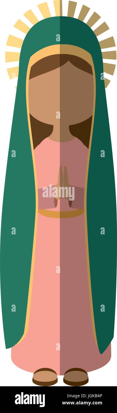 Vierge Marie icône cartoon vector illustration graphic design Image ...