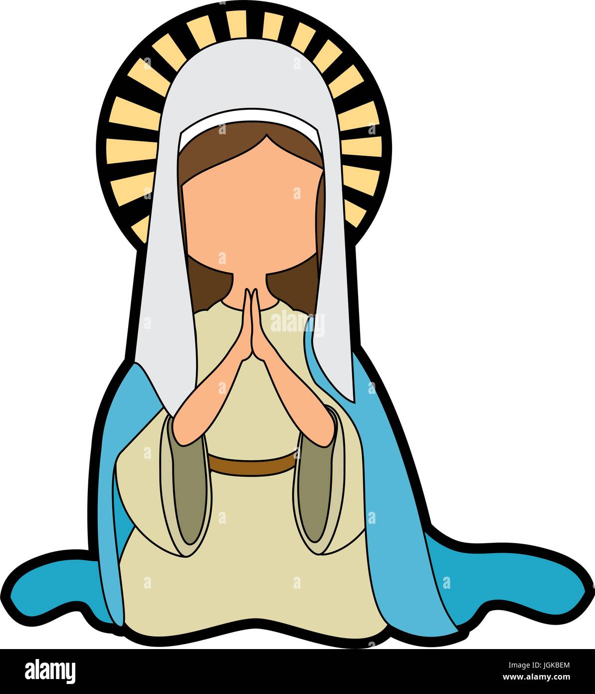 Statue vierge marie et enfant Banque d'images vectorielles - Alamy