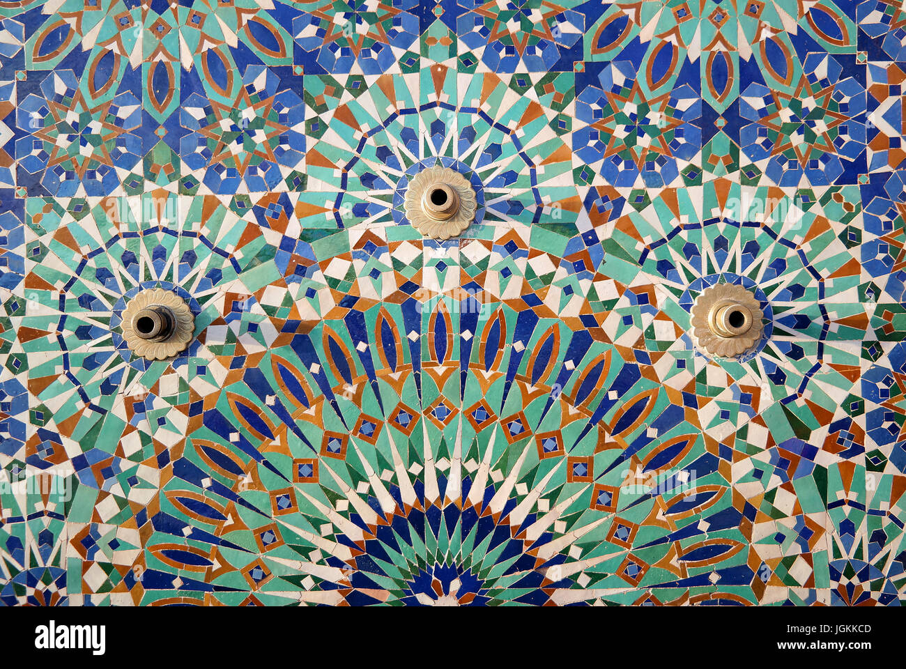 Traditionnel en mosaïque de carreaux de Zellige, Mosquée Hassan II ...