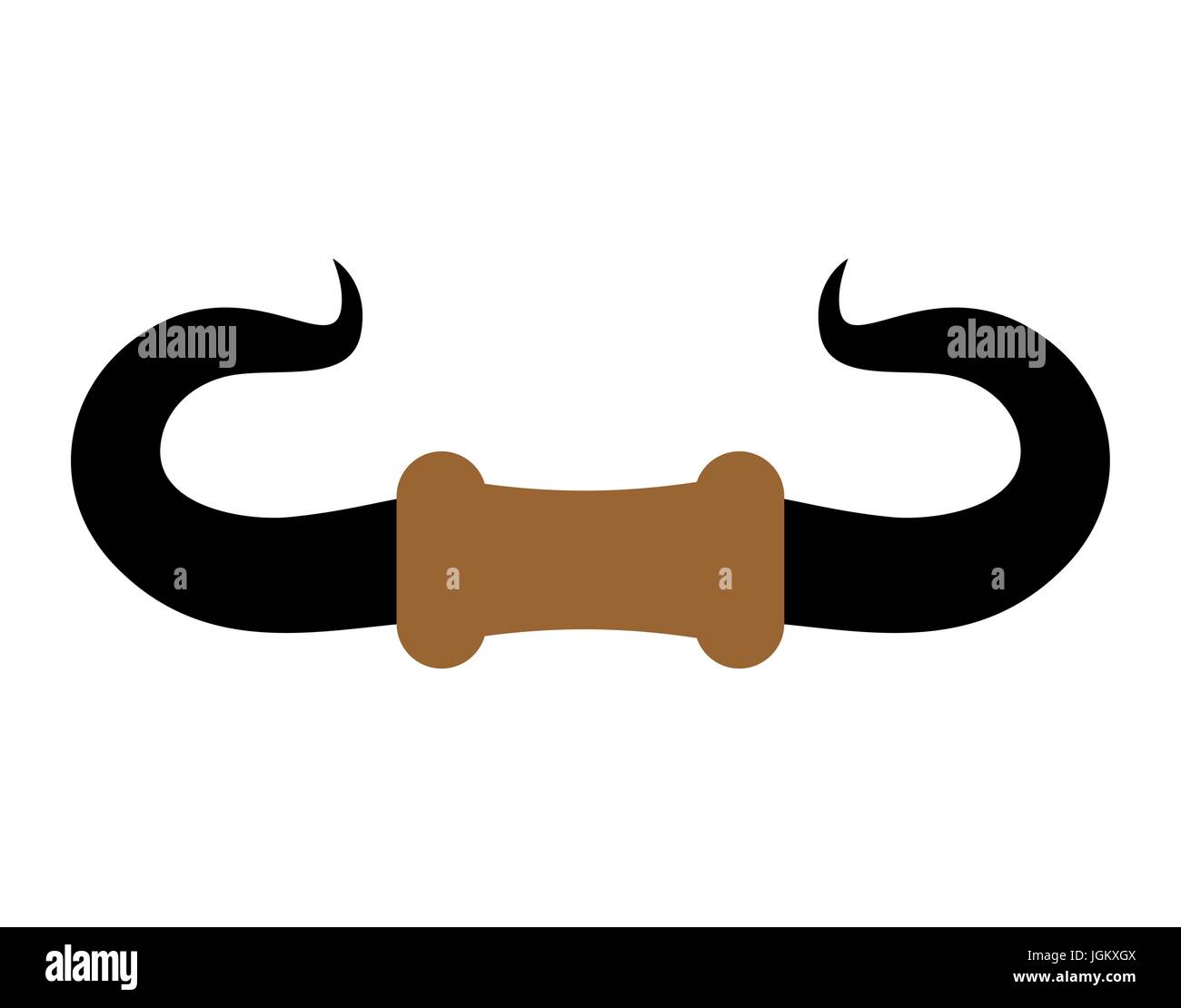 Vache à grandes cornes Banque d'images vectorielles - Alamy