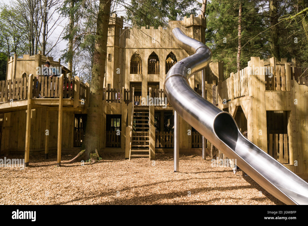 Le grand château en bois à Lowther Castle, Cumbria Photo Stock - Alamy