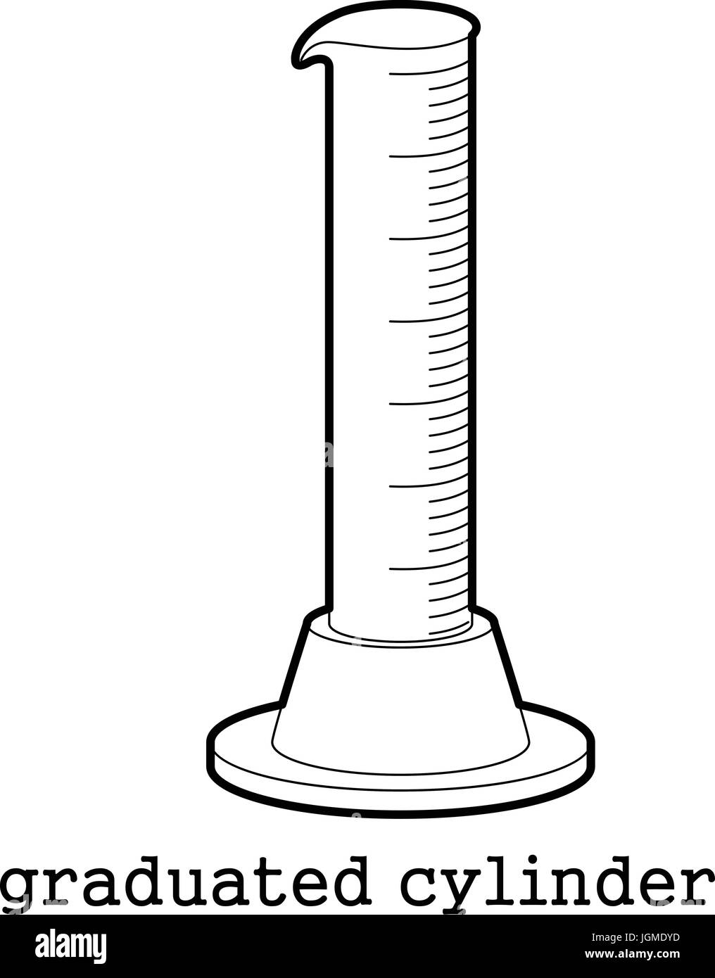 Graduated cylinder volume Banque d'images noir et blanc - Alamy