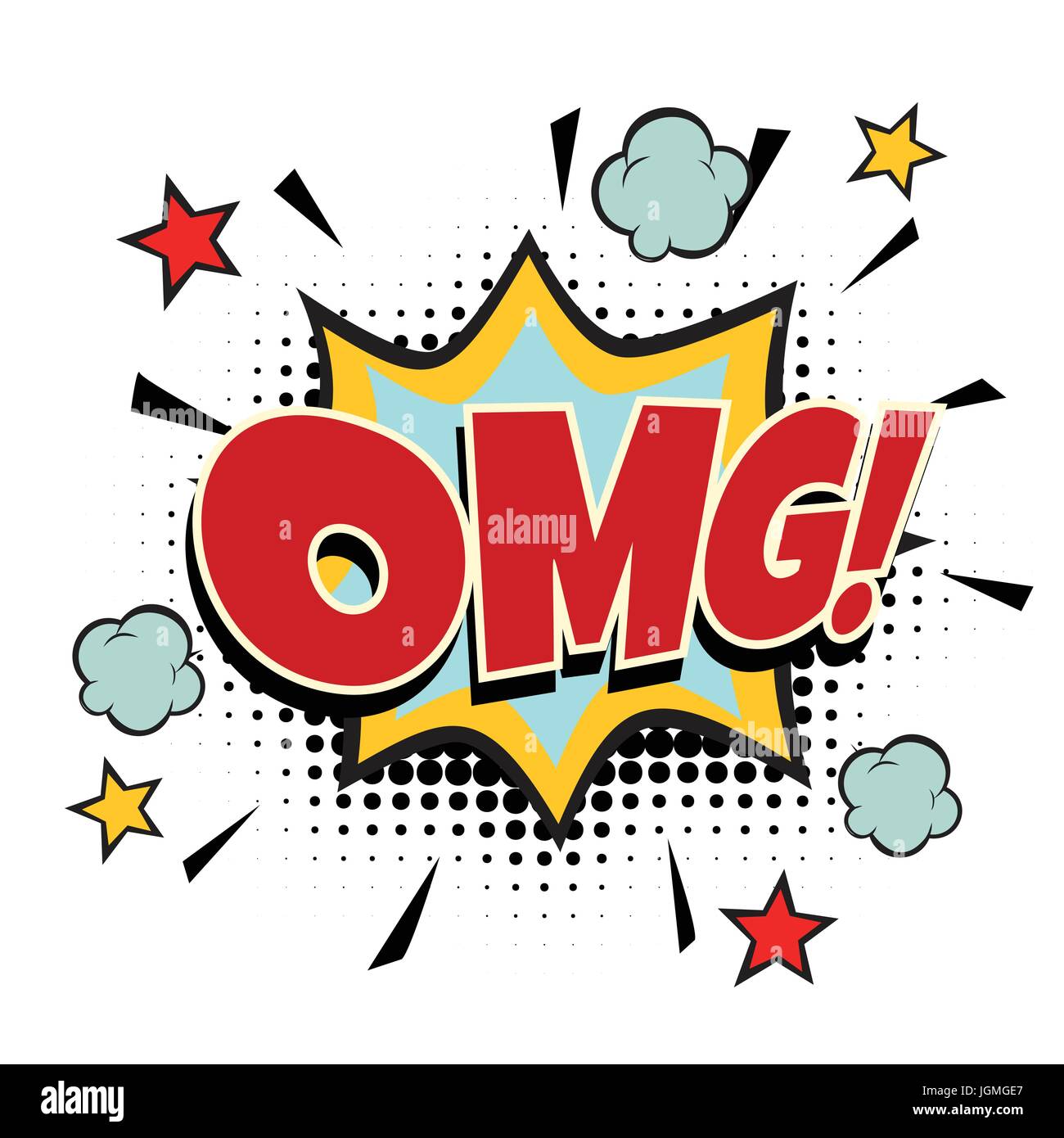 Omg comic pop art style Banque d'images détourées - Alamy