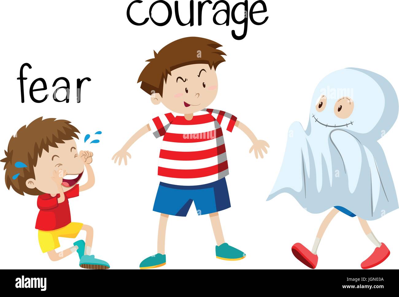 Courage dessin Banque d'images vectorielles - Alamy
