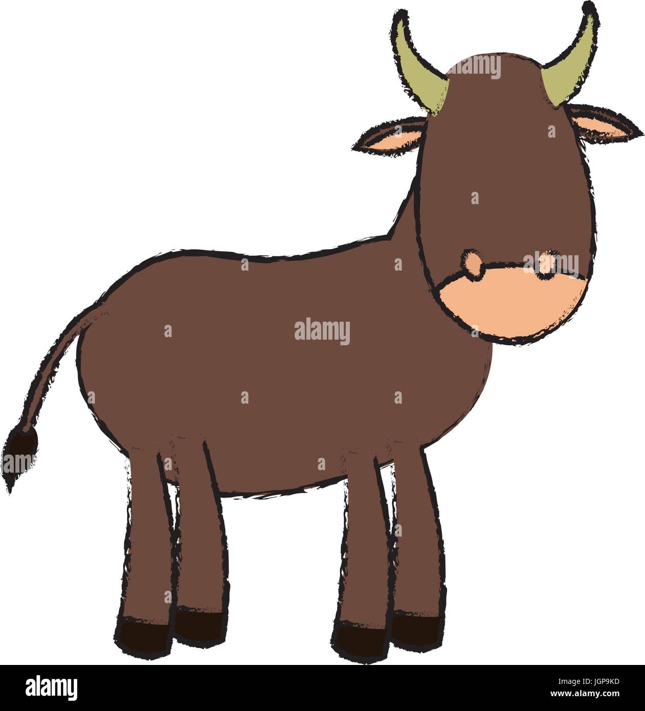 Animal symbole de vache crèche nativité vector illustration Image ...