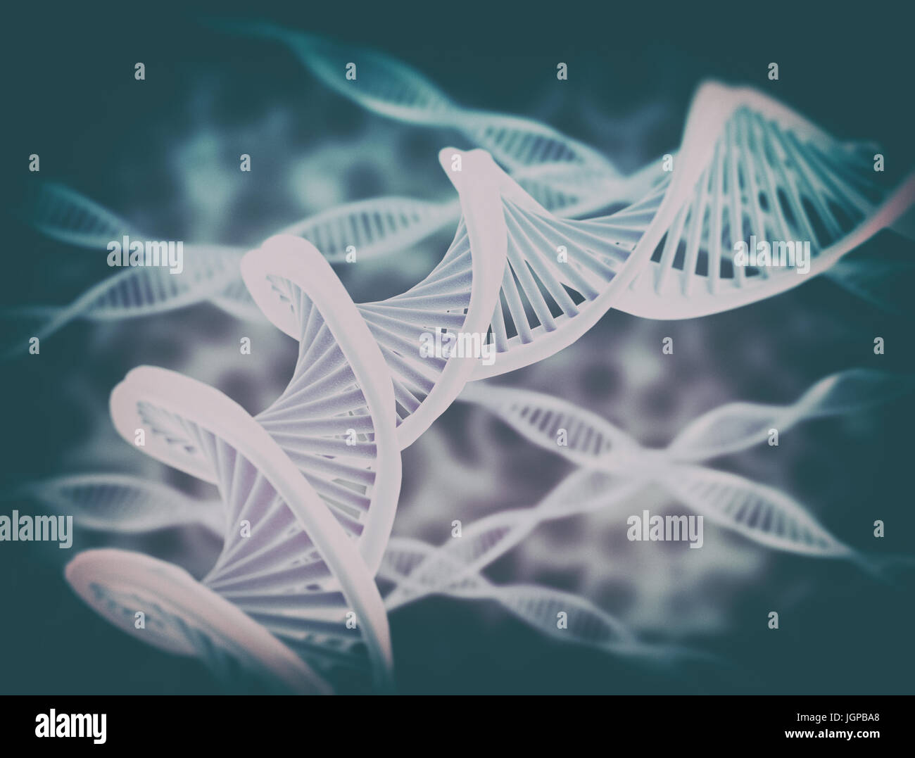 Rendu haute résolution de double hélice d'ADN Photo Stock - Alamy