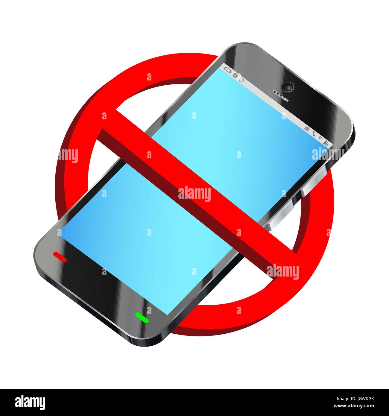 Phone prohibition sign Banque d'images vectorielles - Alamy