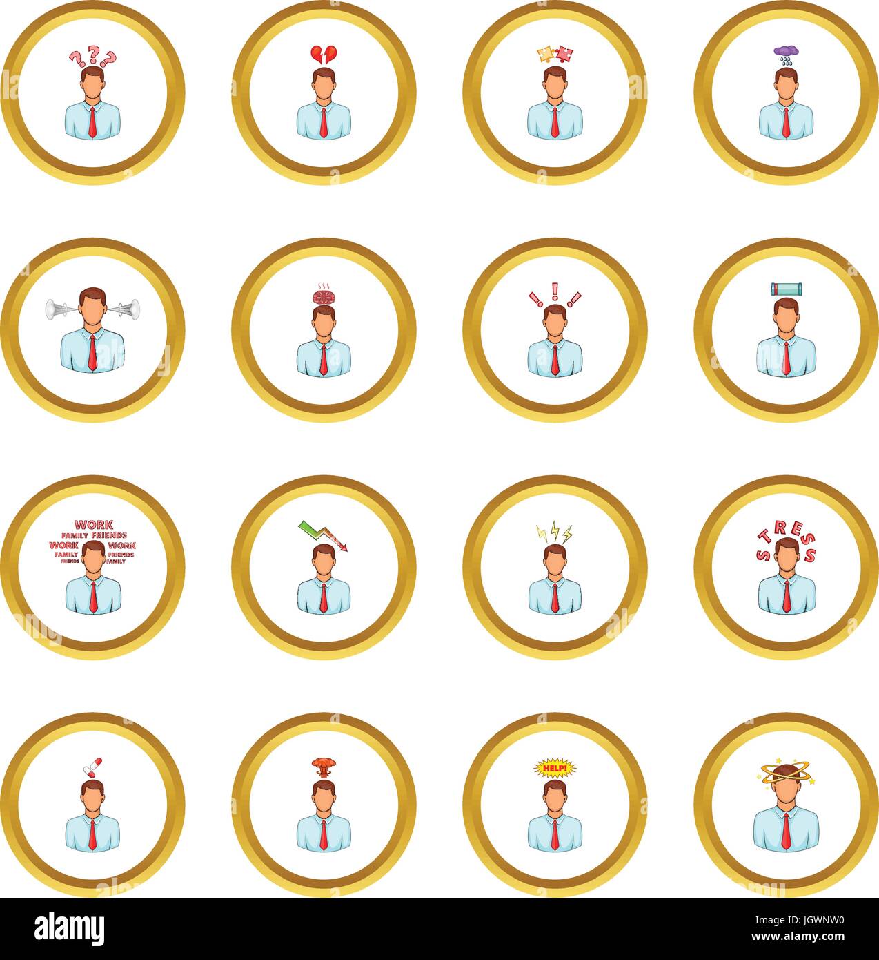 Symbole De Stress Banque d'images vectorielles - Alamy