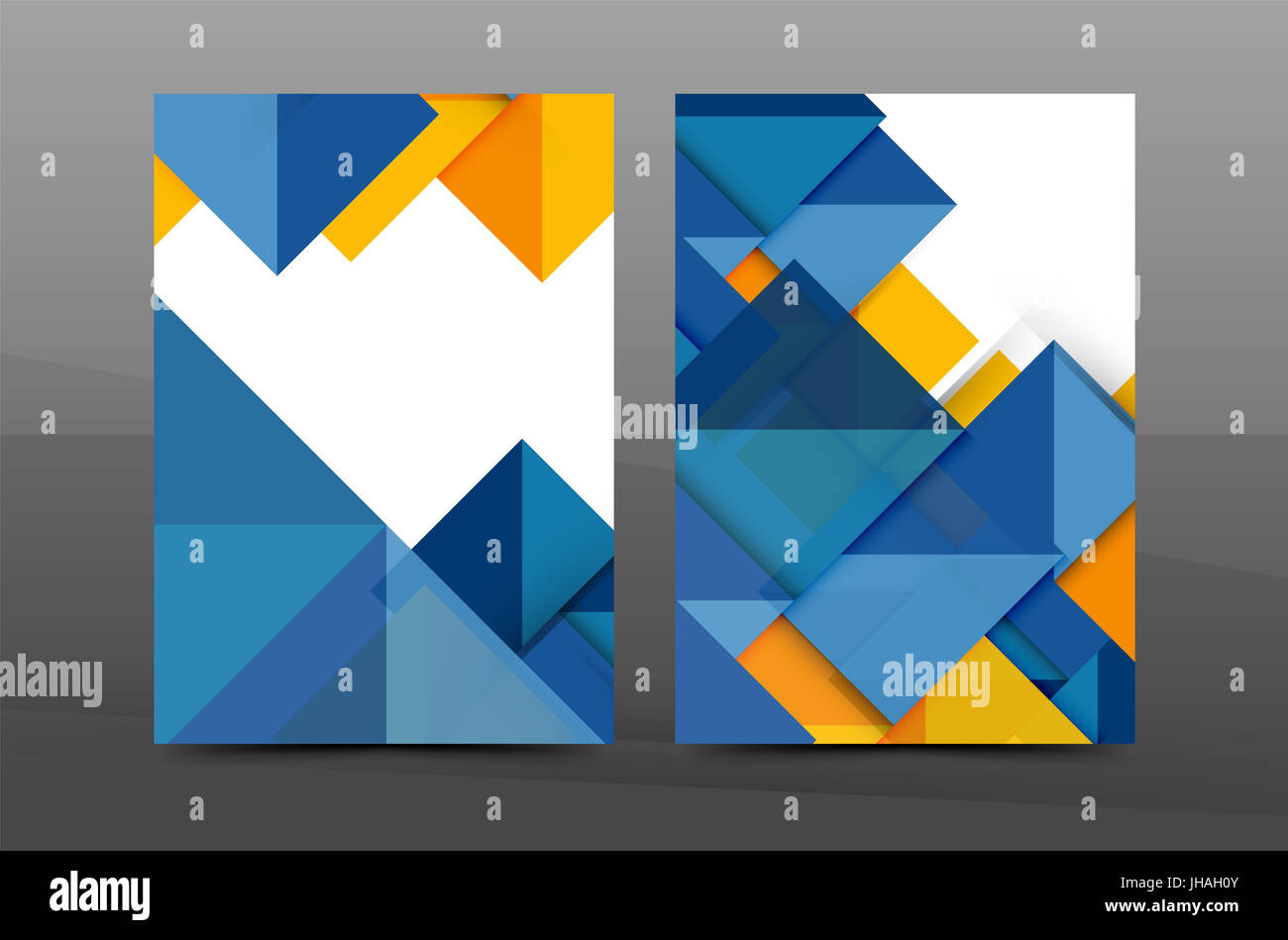 Rapport annuel de carrés et de triangles gabarit de protection. Couleur ...