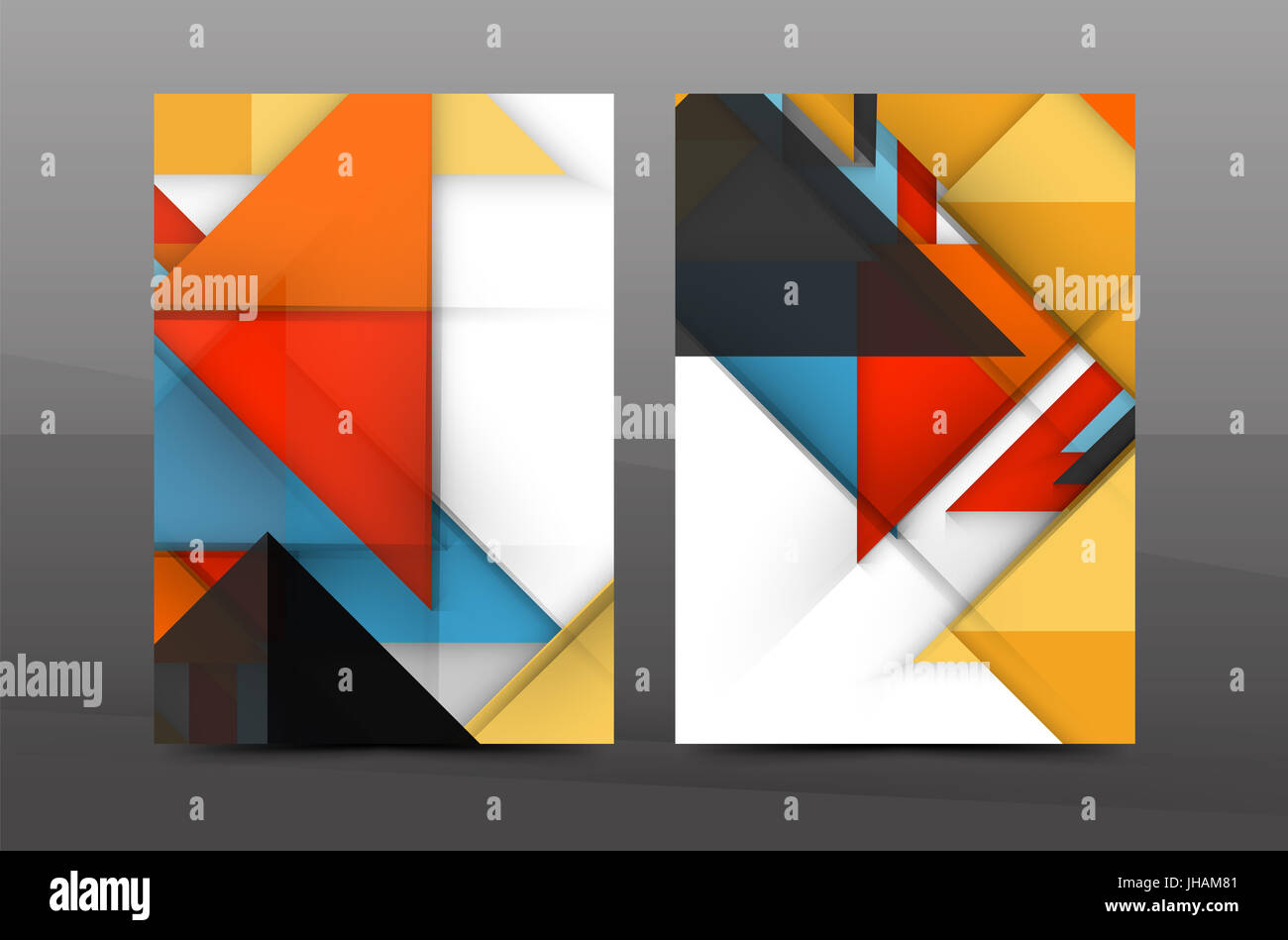 Rapport annuel de carrés et de triangles gabarit de protection. Couleur ...