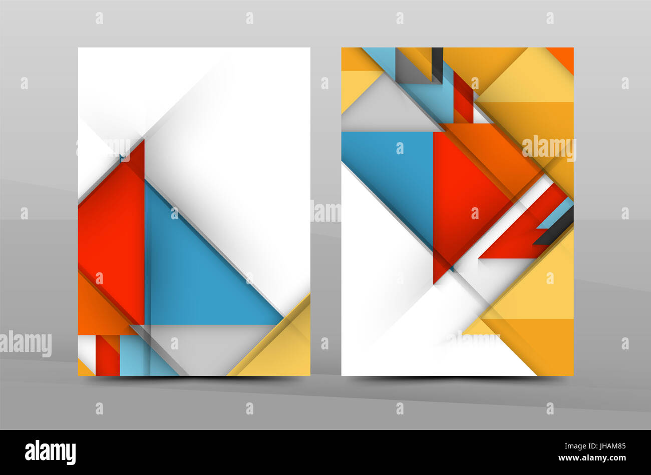 Rapport annuel de carrés et de triangles gabarit de protection. Couleur ...