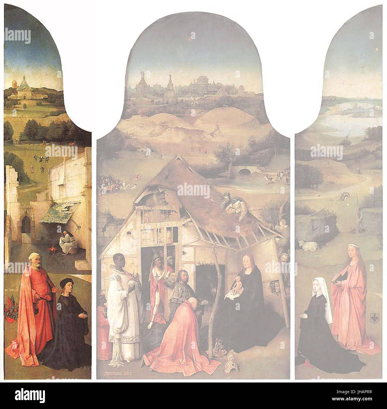 Adoration du triptyque des mages Banque de photographies et d’images à ...