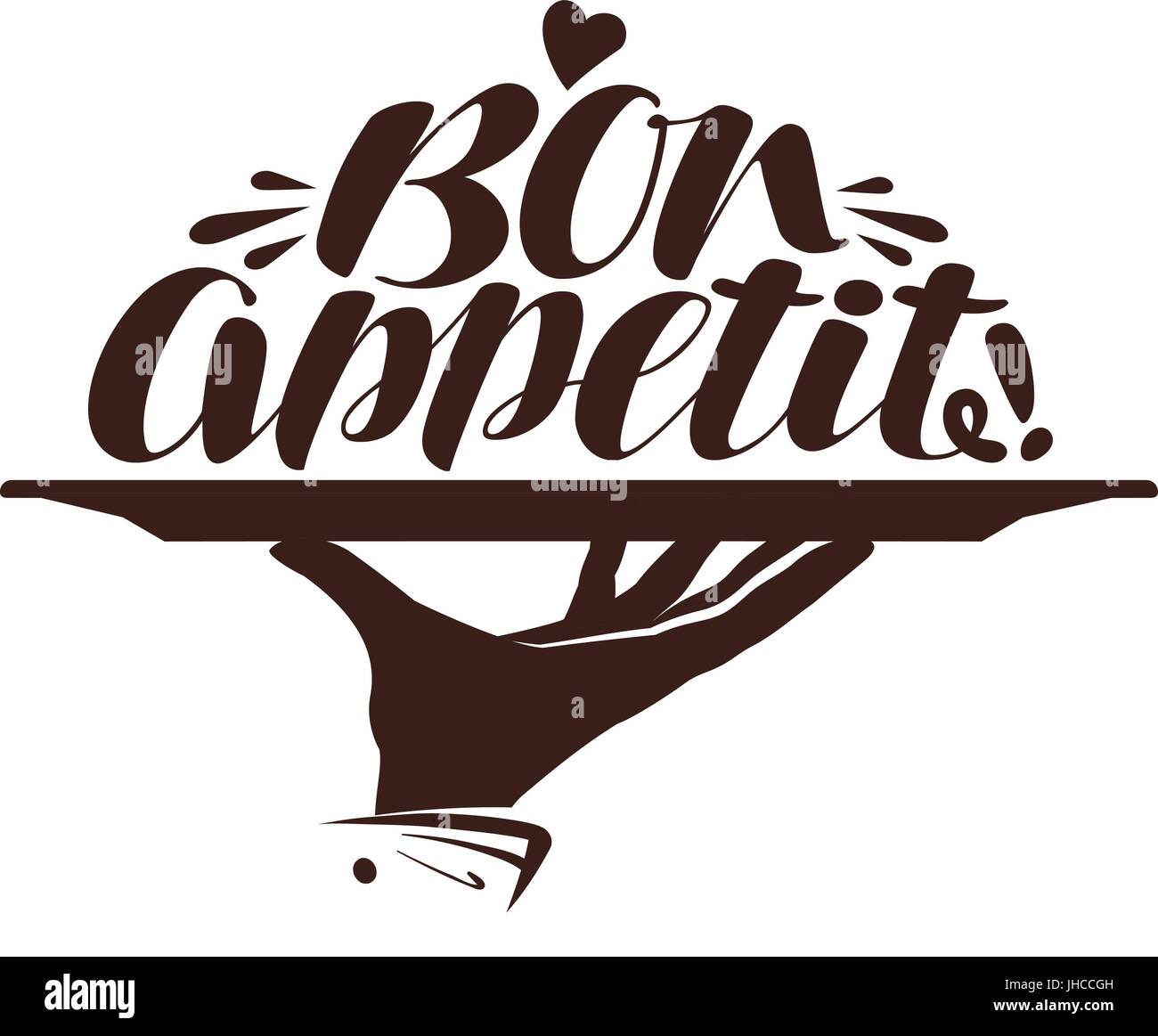 Bon appétit logo. Étiquette pour menu design restaurant ou un café ...