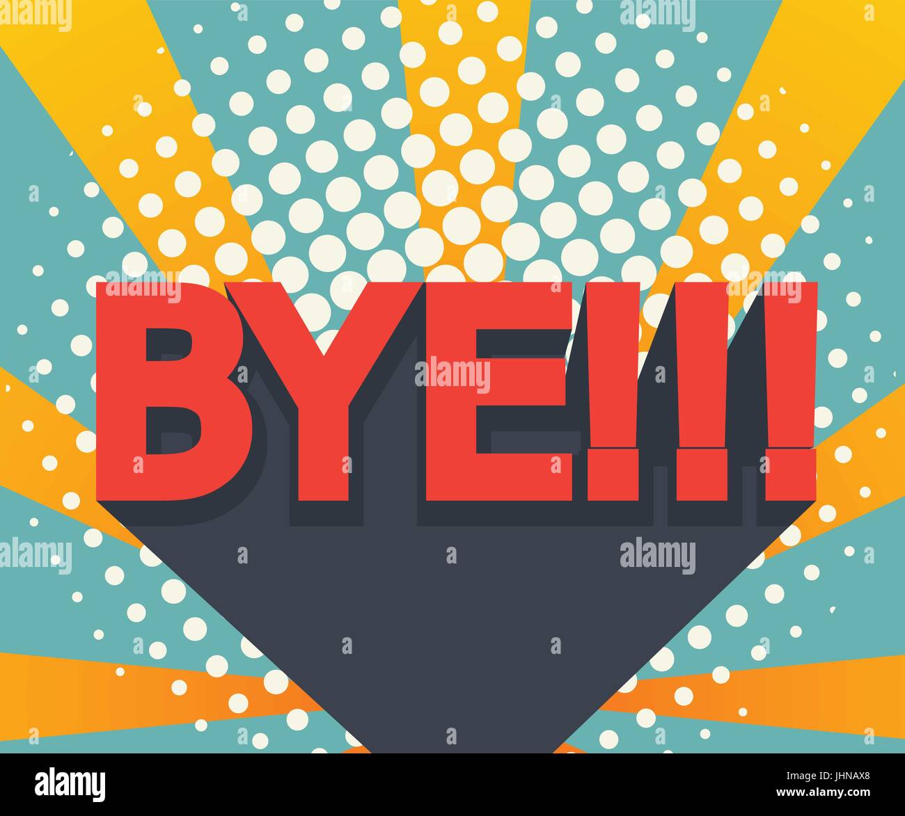 Goodbye bye comic bubble text Banque d'images vectorielles - Alamy