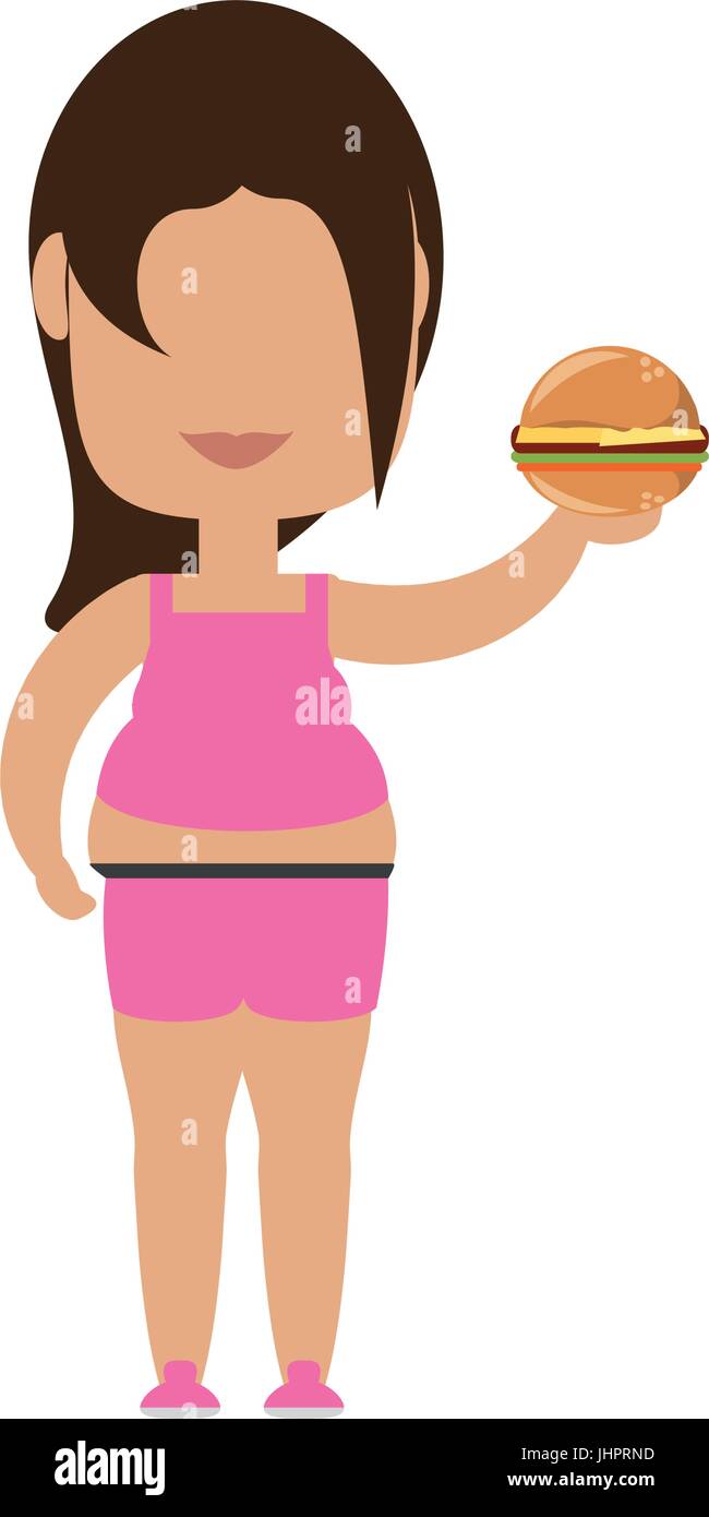 Fat woman gym cartoon illustration Banque d'images vectorielles - Page ...