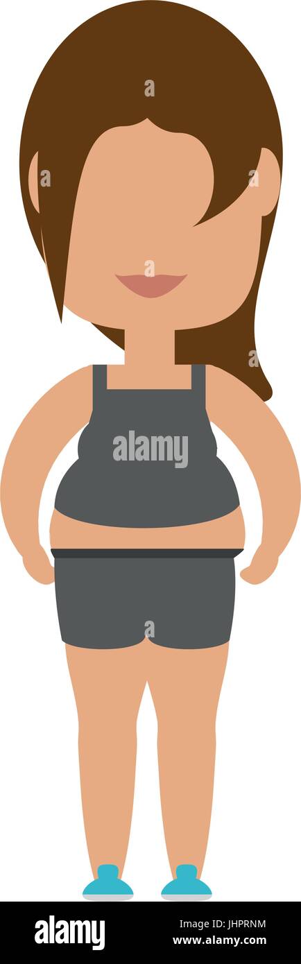 Grosse femme cartoon Image Vectorielle Stock - Alamy