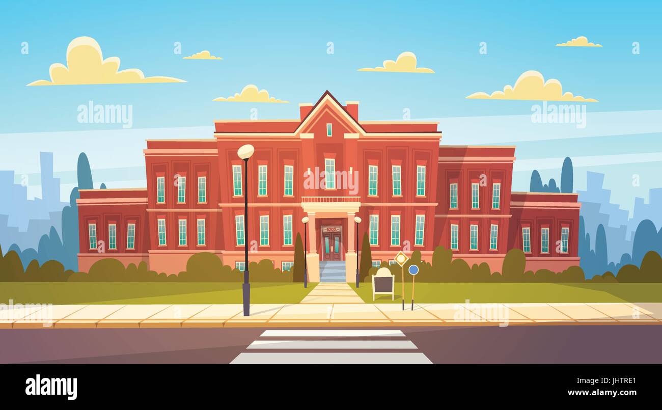 Bâtiment de l'école moderne de concordance avec l'extérieur à l ...