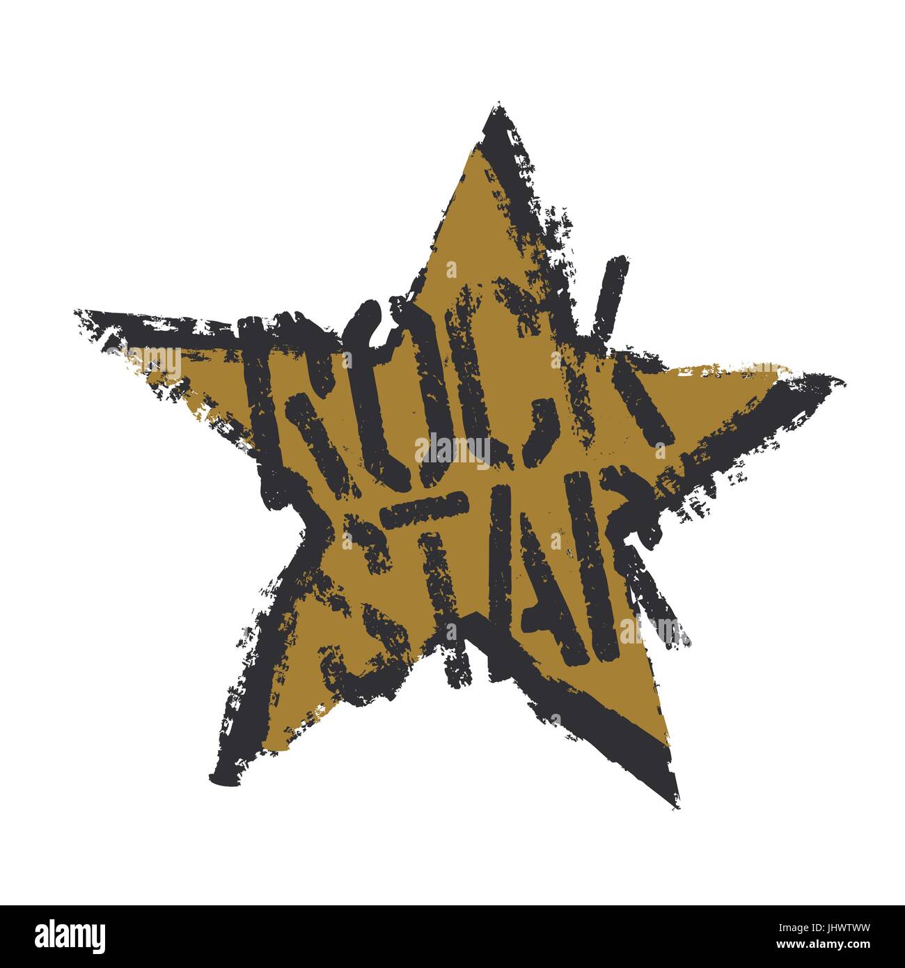 Rockstar. Symbole Grunge design. Isolated on white Image Vectorielle ...