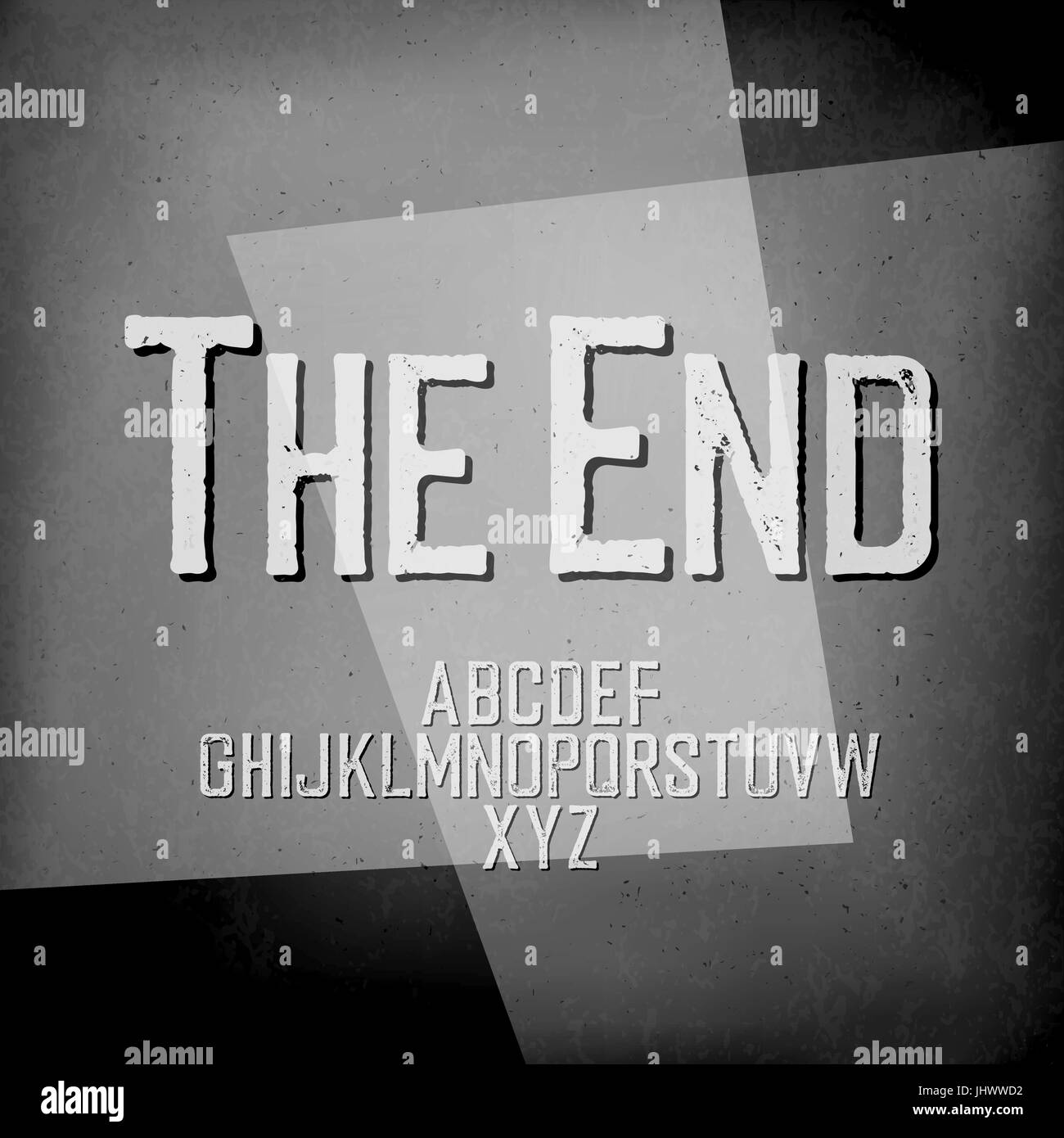 Générique de fin. Style Film noir écran abstrait. 'La Fin' Title Vector ...