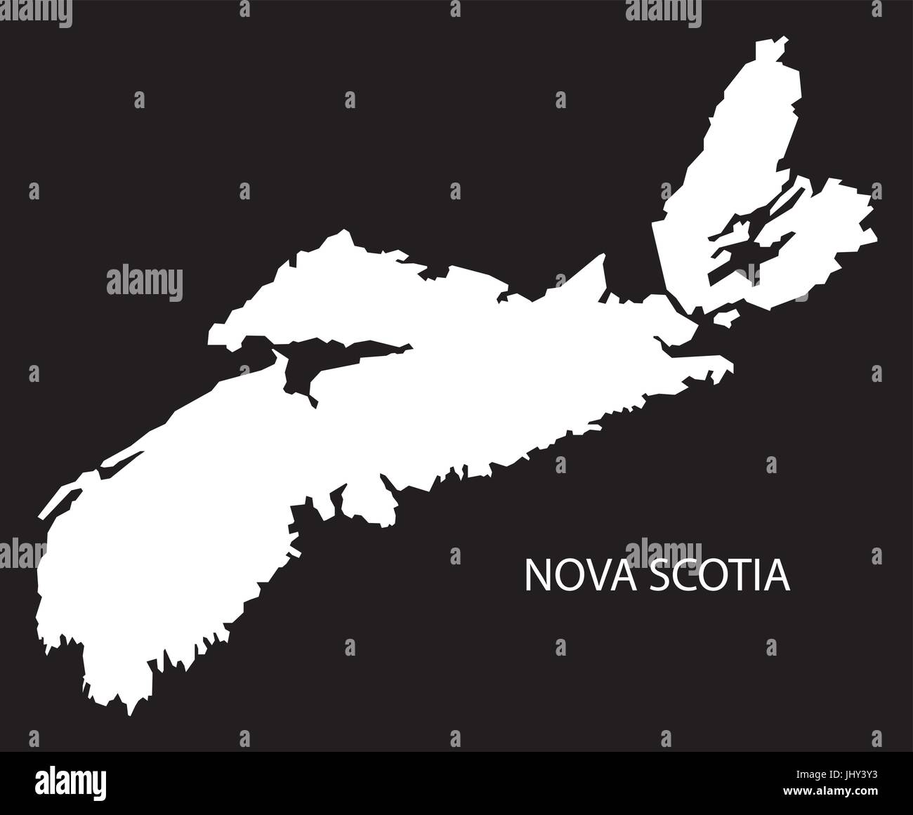 Carte de la nouvelle écosse canada Banque d'images vectorielles - Alamy