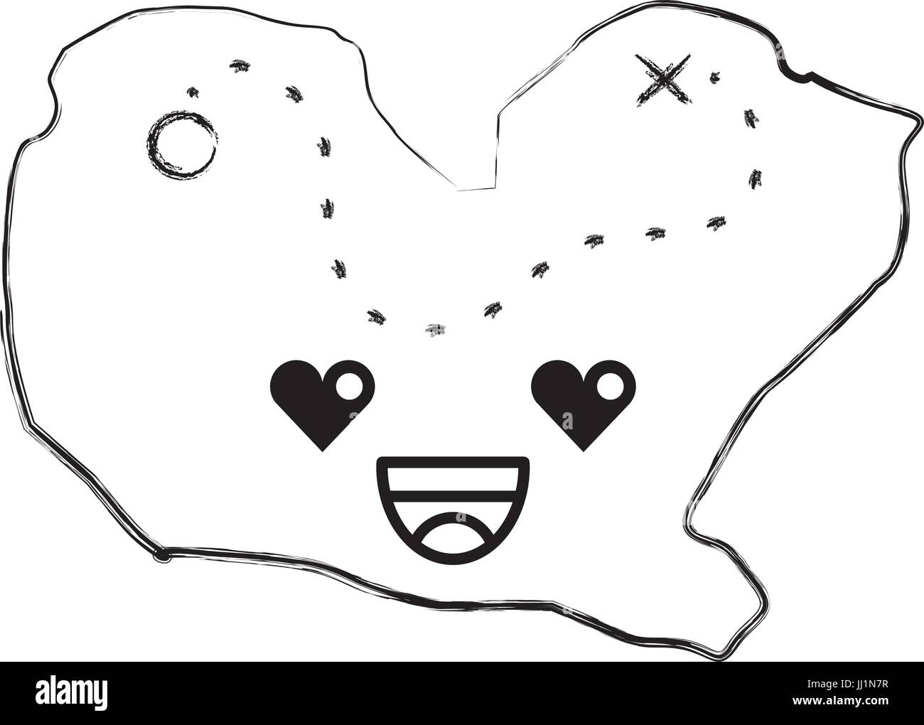 Carte au Trésor jeu kawaii character vector illustration design Image ...