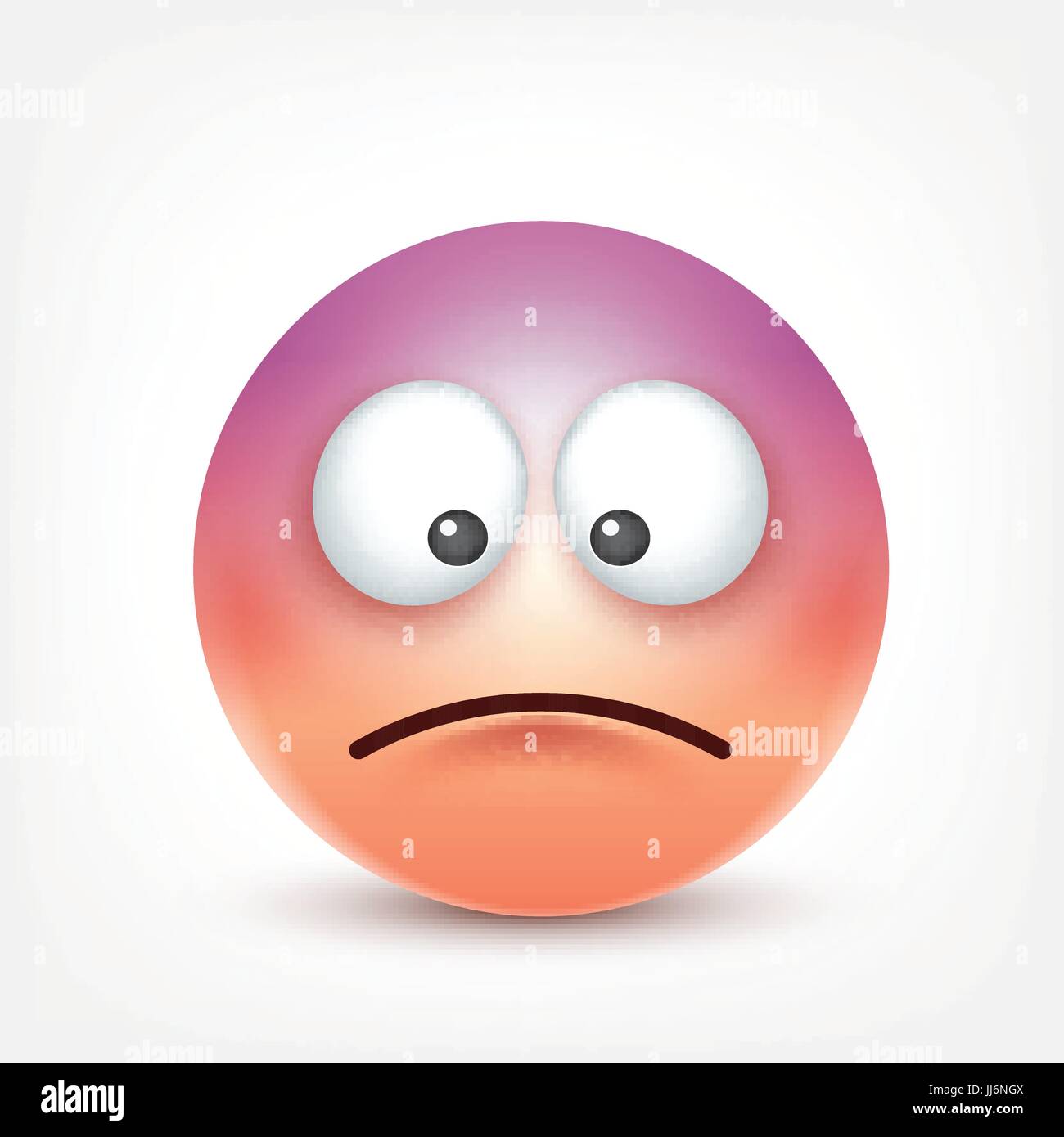 Smiley, émoticone. Avant jaune avec des émotions. L'expression du ...