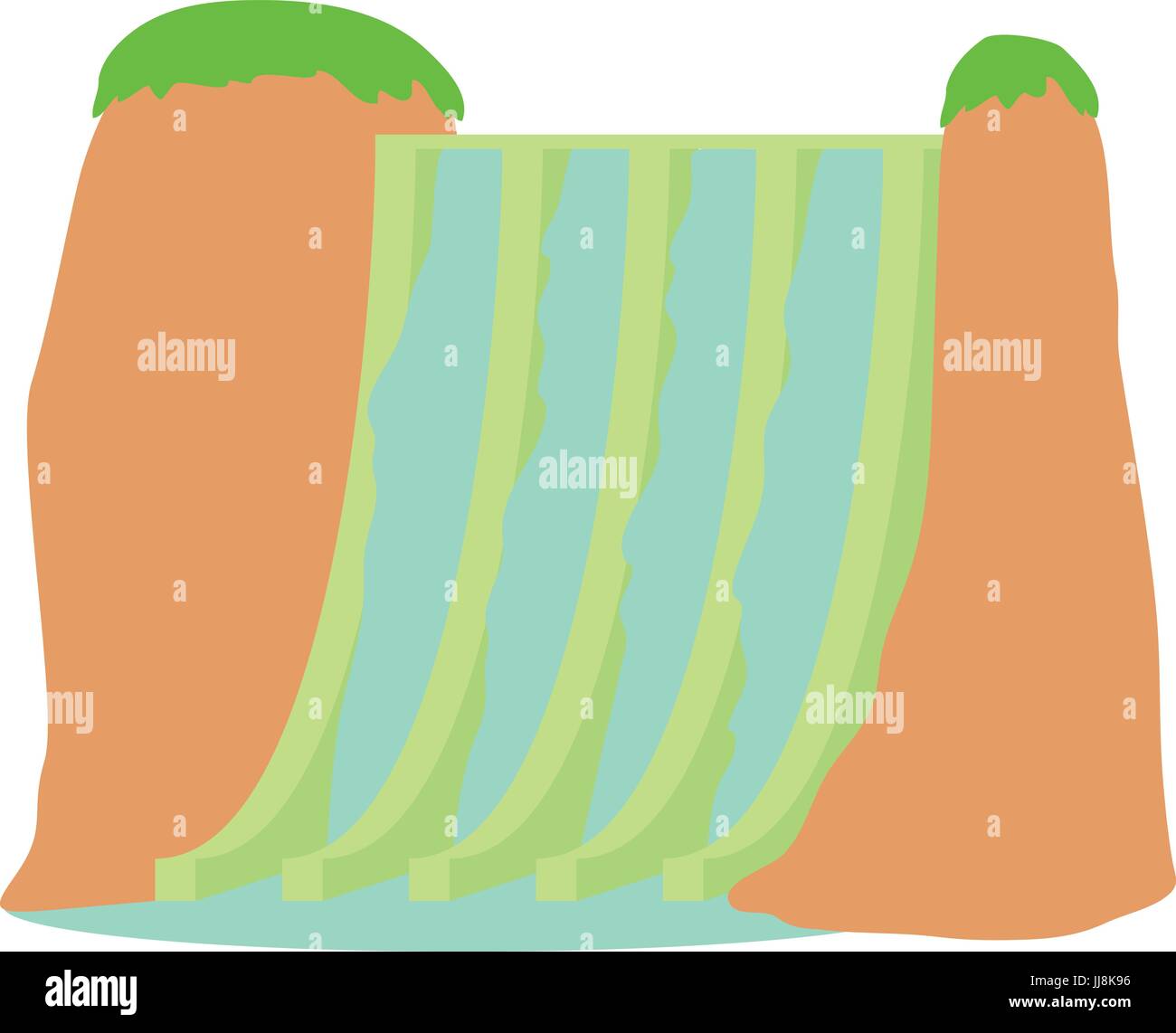 Barrage en cascade Banque d'images vectorielles - Alamy