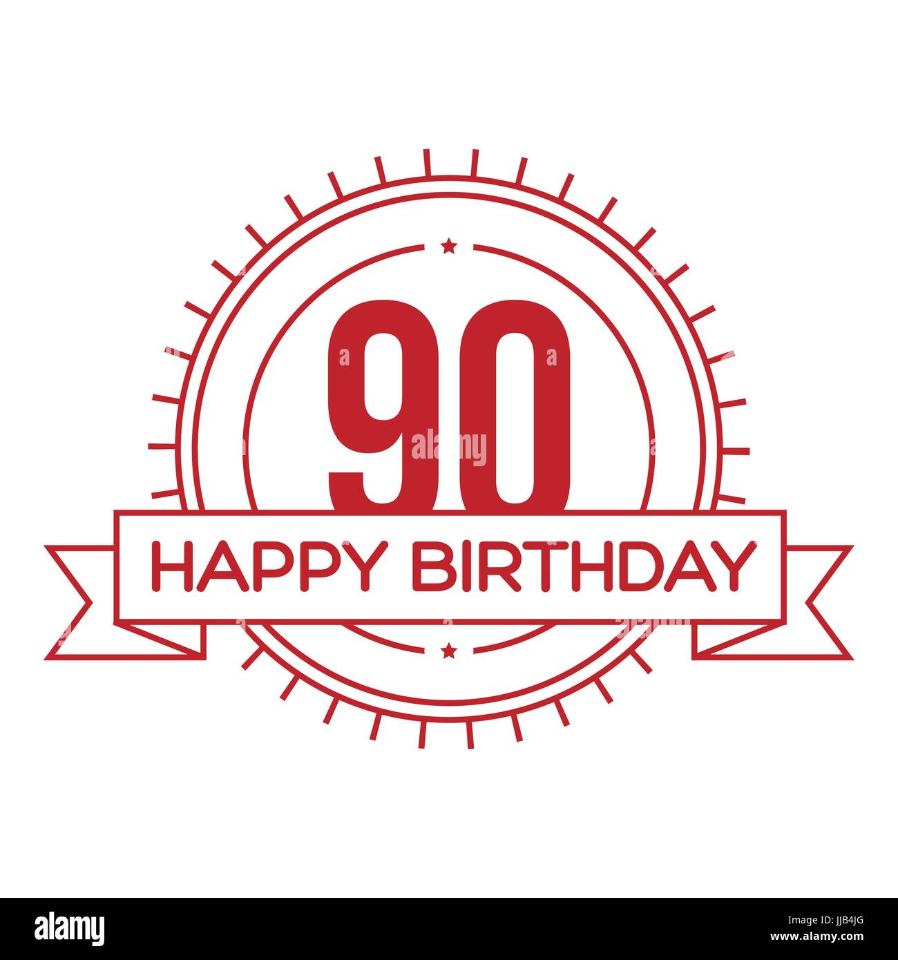 Joyeux anniversaire 90 ans sign vector Image Vectorielle Stock - Alamy