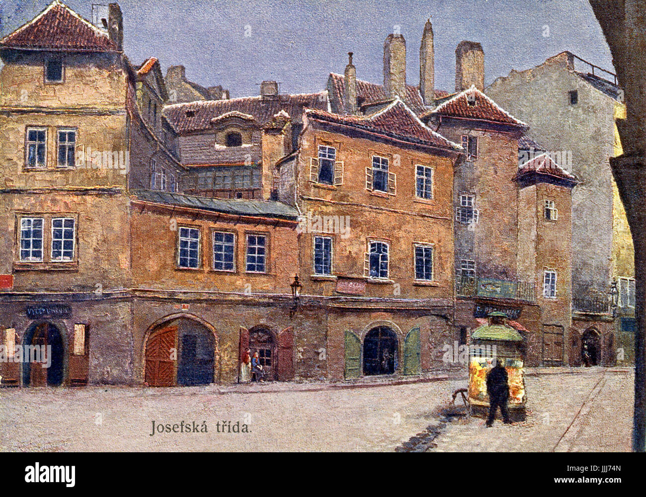 Quartier Juif, Prague - 'Josefska trida'. Ealry 20e siècle. L'ancien ...