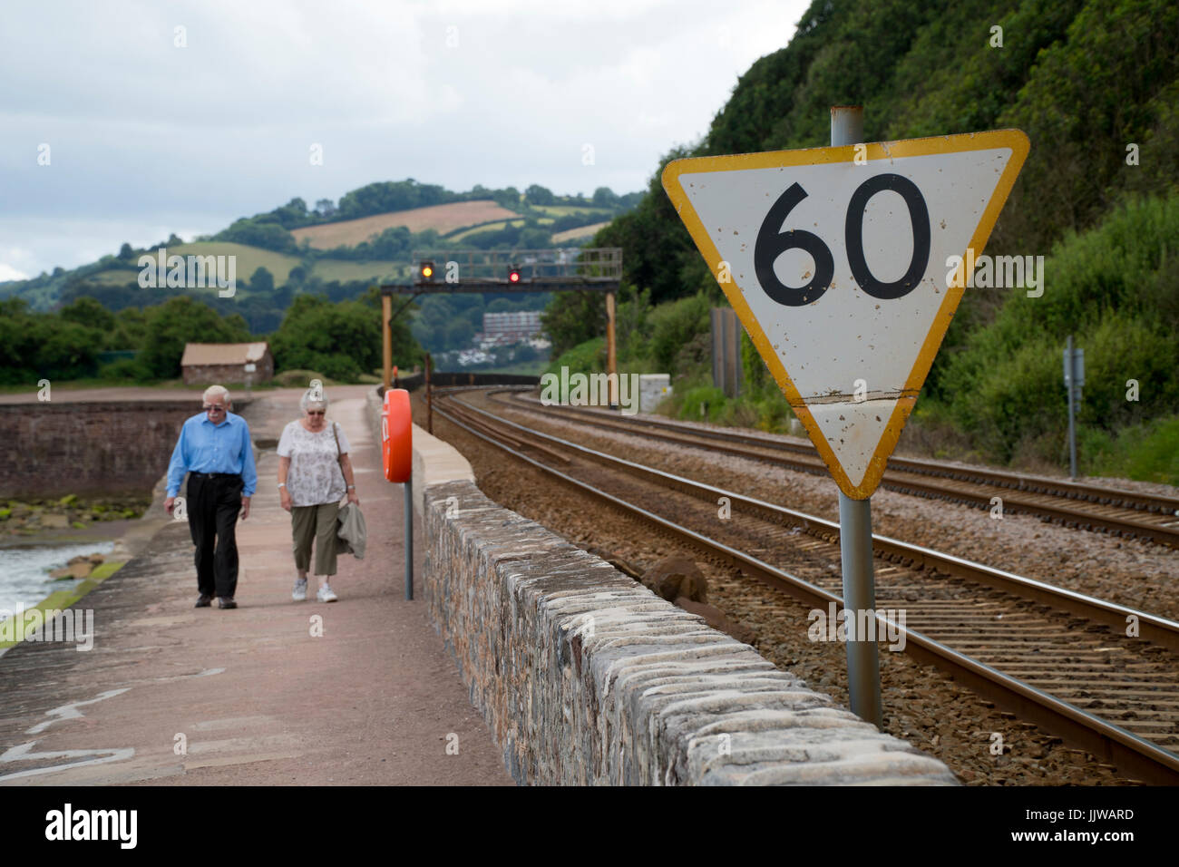 Signe train dawlish devon Banque de photographies et d’images à haute ...