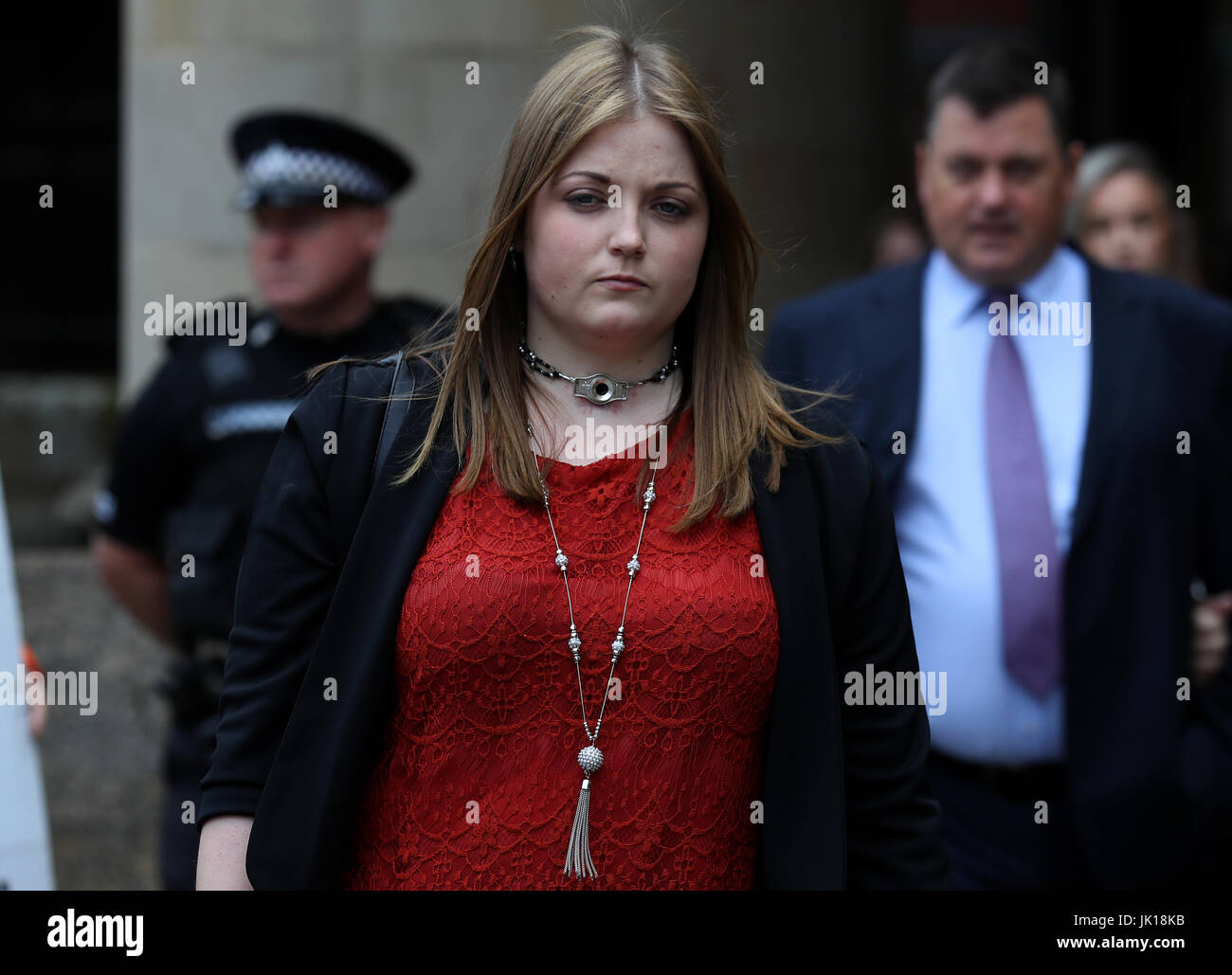 La petite amie de la victime du meurtre cameron logan Banque de ...