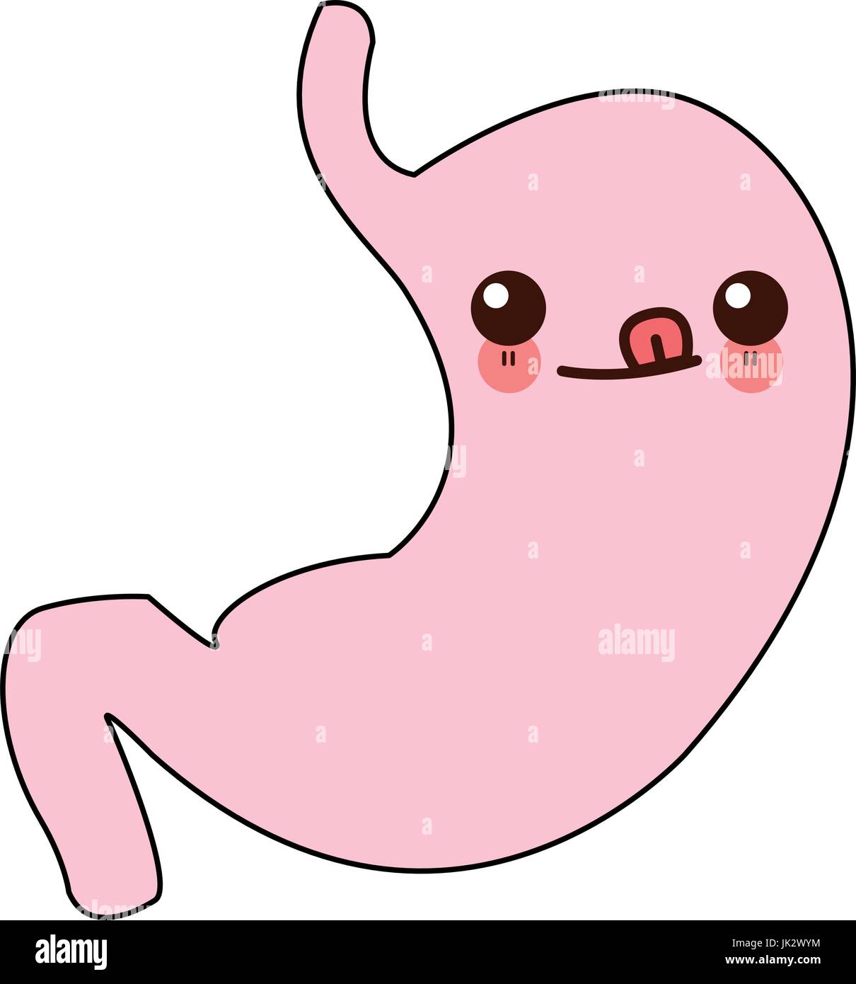 Les droits de l'organe interne de l'estomac kawaii cartoon digestif ...