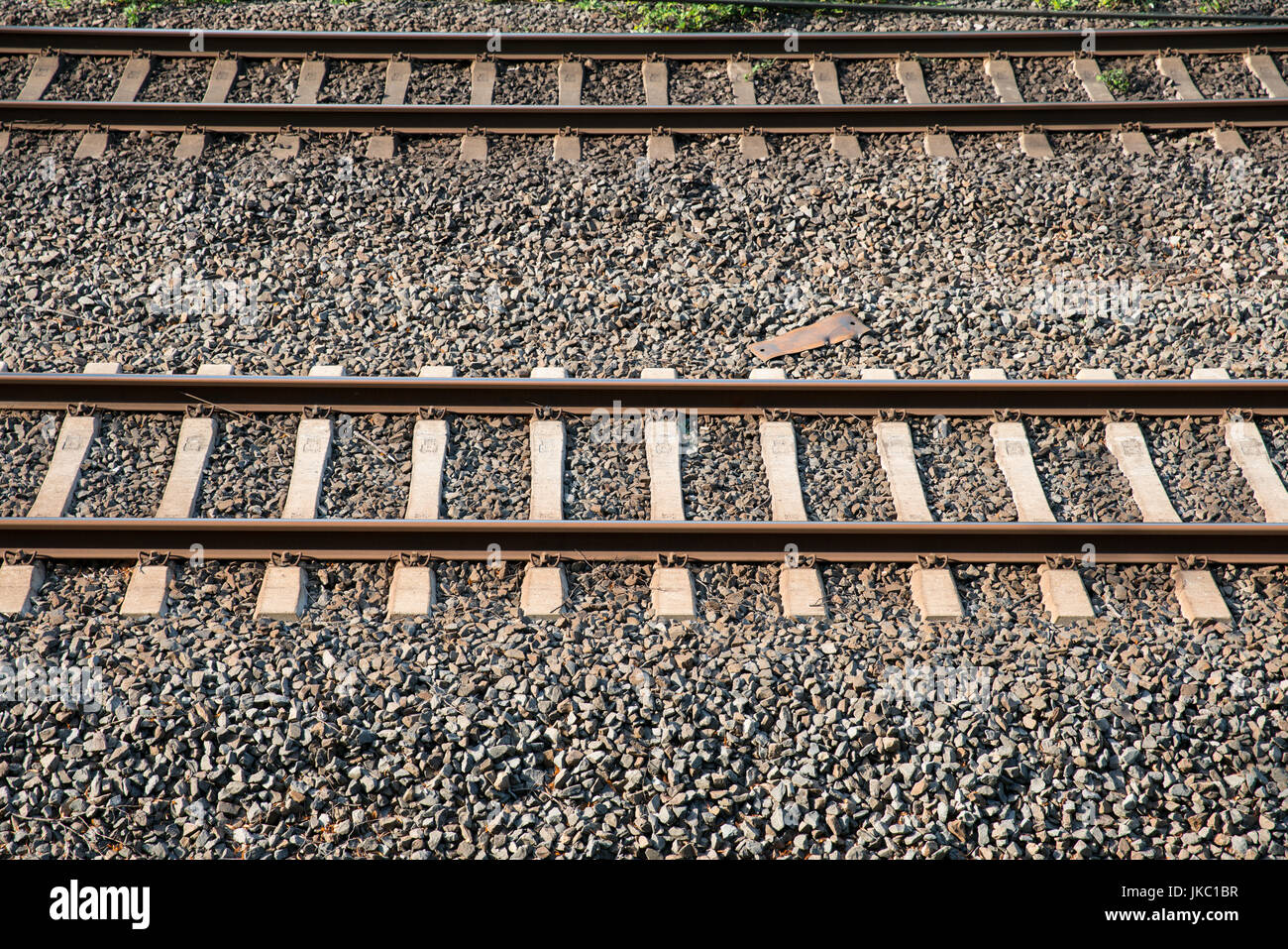 Rails et close-up, rail train gleise, en Allemagne Photo Stock - Alamy