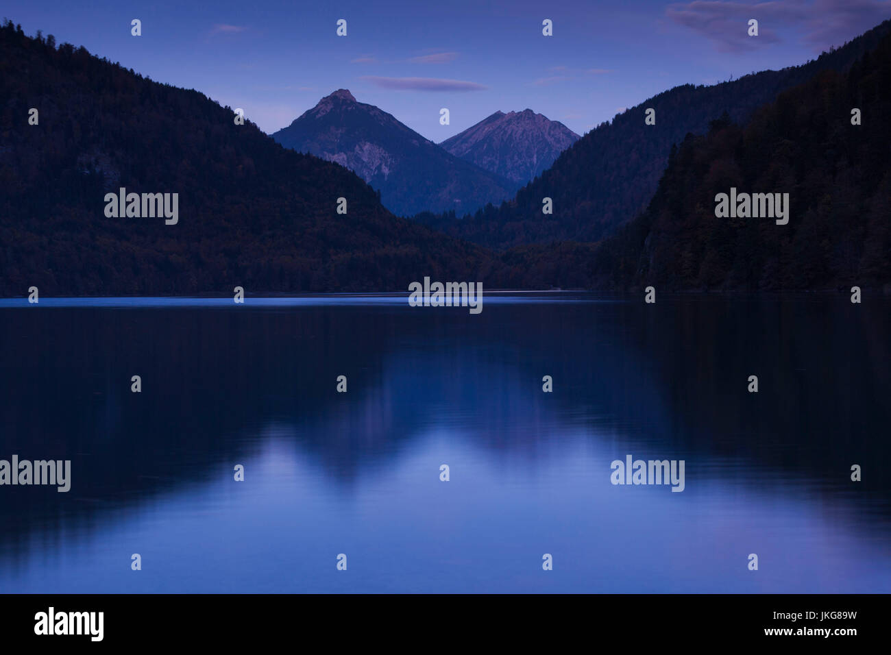 Germany, Bavaria, Schloss Hohenschwangau, le château de Neuschwanstein ...