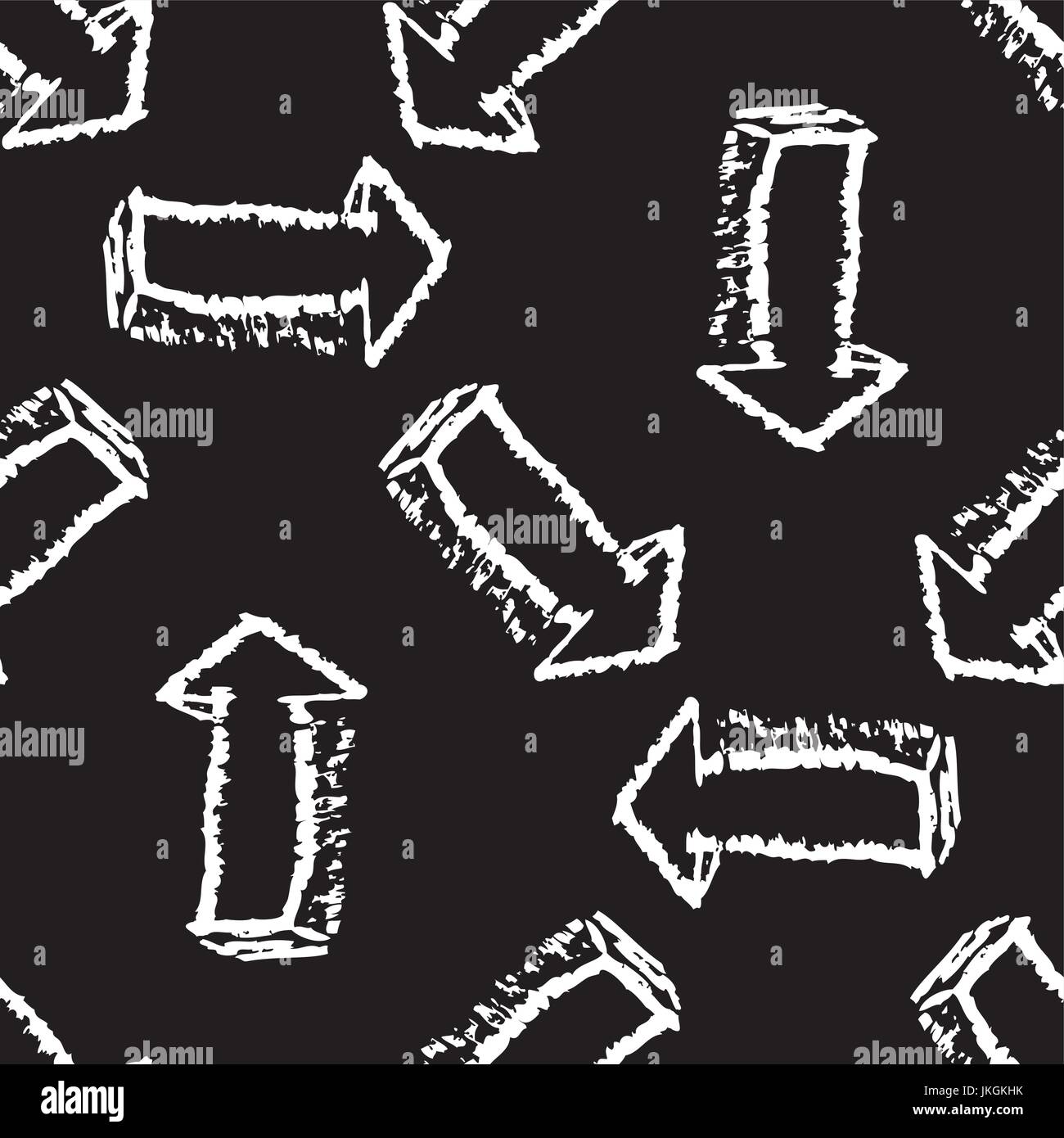 Modèle sans flèches . Dessin à la main les craies style.motif ...