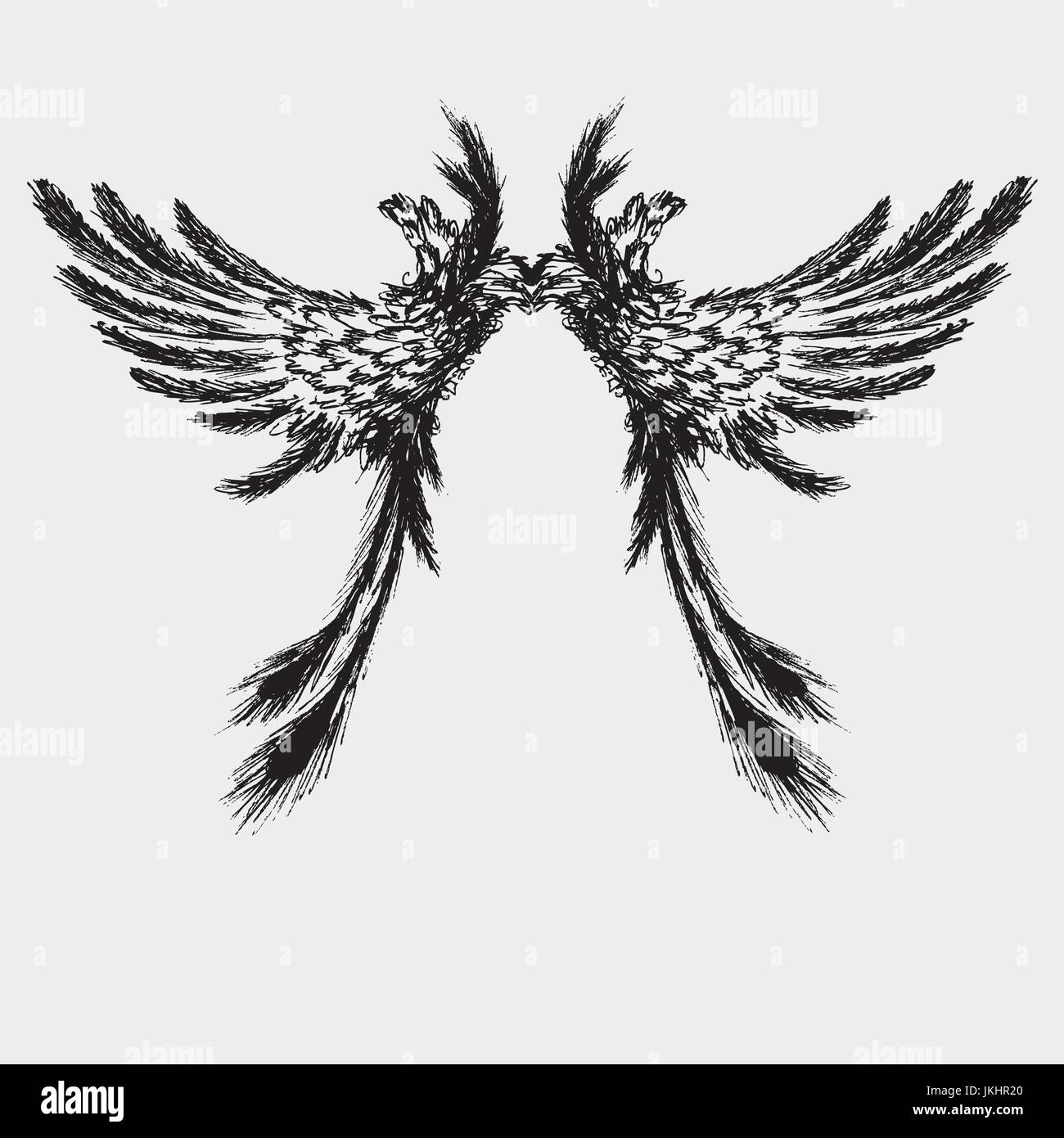 à deux ailes Banque d'images vectorielles - Alamy