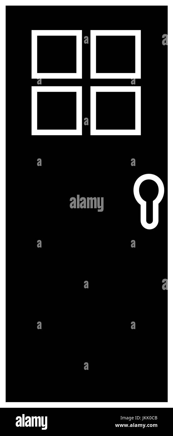 Icône de l'image isolée porte sur fond blanc icon Image Vectorielle ...