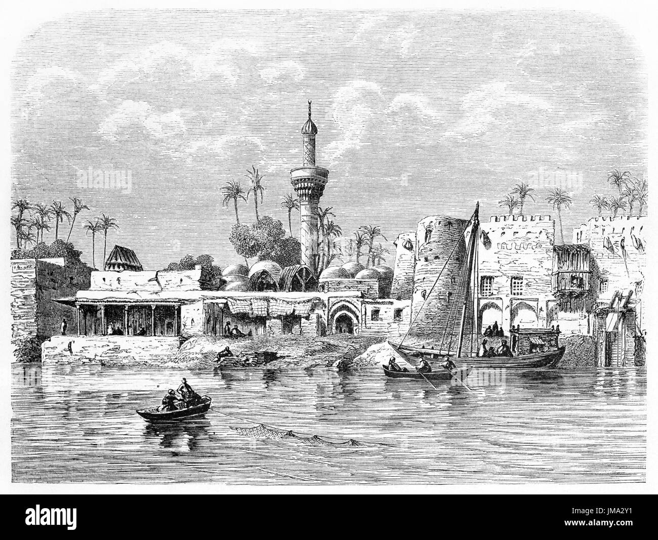 Al hillah iraq babylon Banque d'images noir et blanc - Alamy