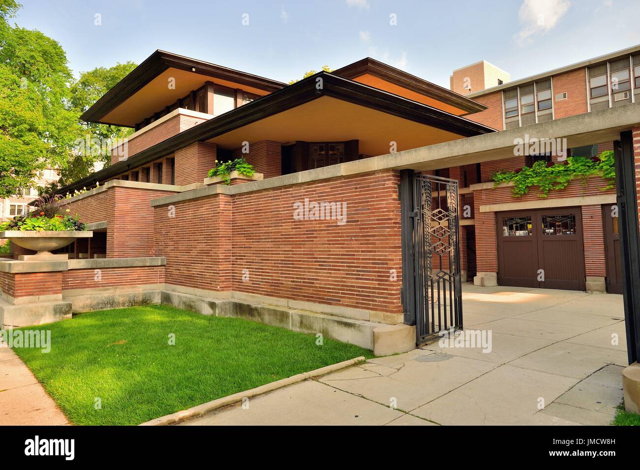 Le Frederick C. Robie House, une maison de Frank Lloyd Wright construit ...