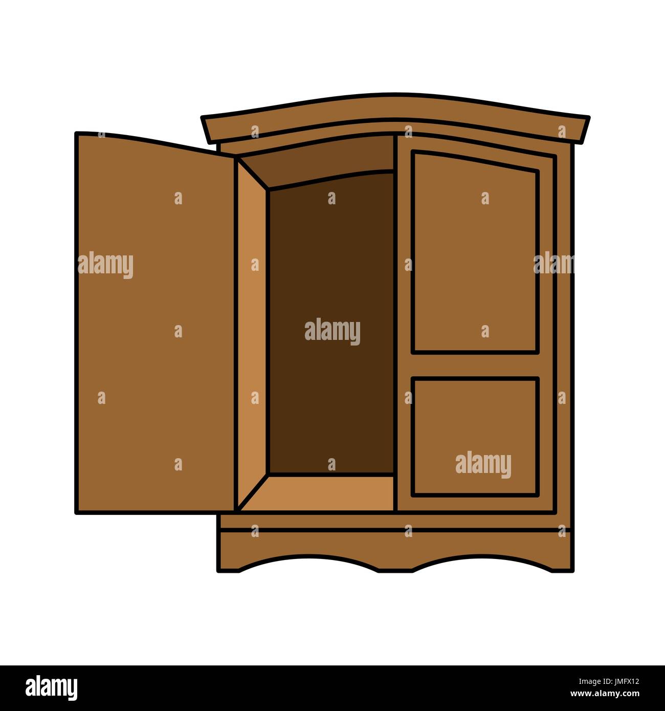 Ancient closet wardrobe Banque d'images vectorielles - Alamy