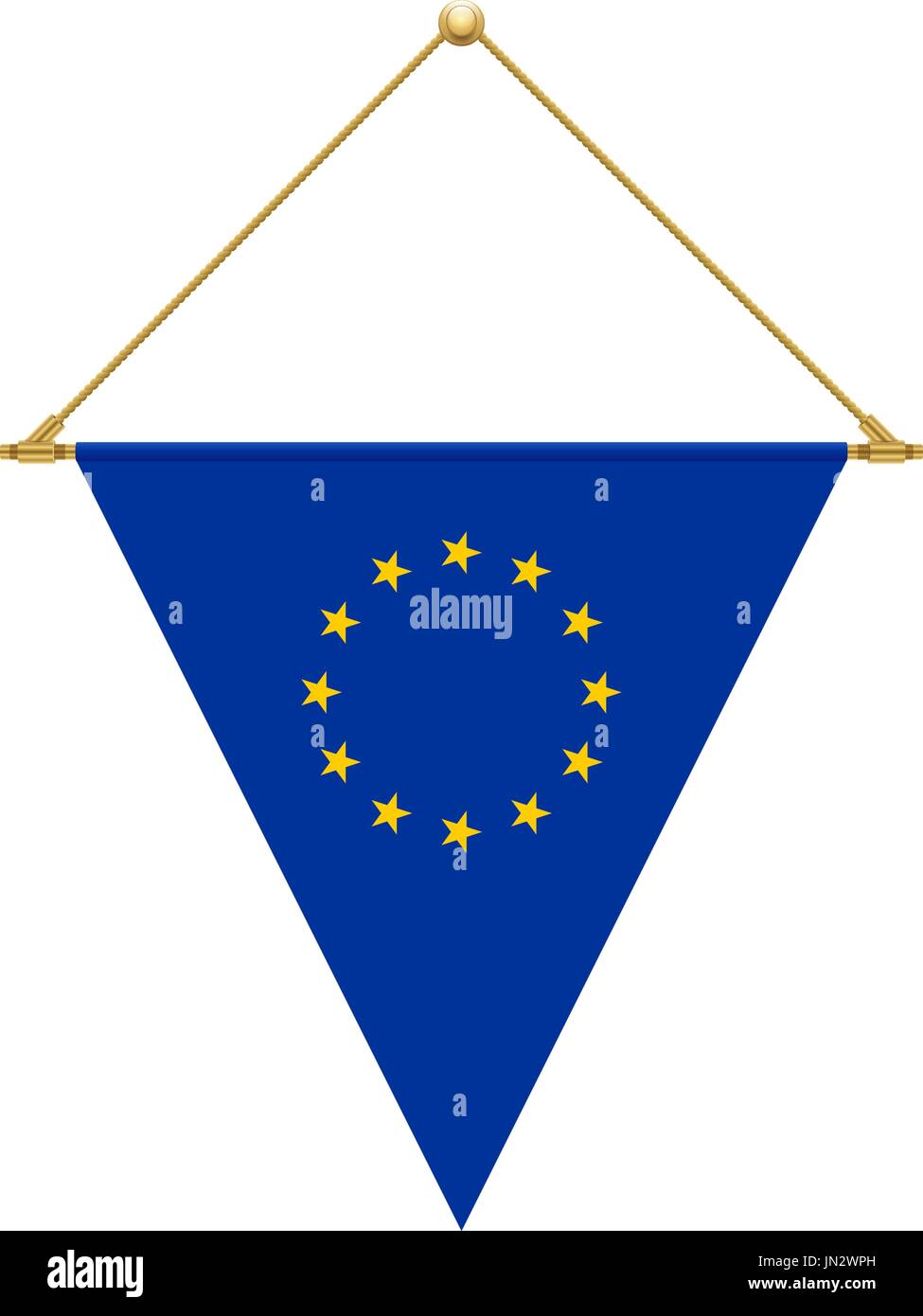 La conception du pavillon. L'Union européenne drapeau triangle ...
