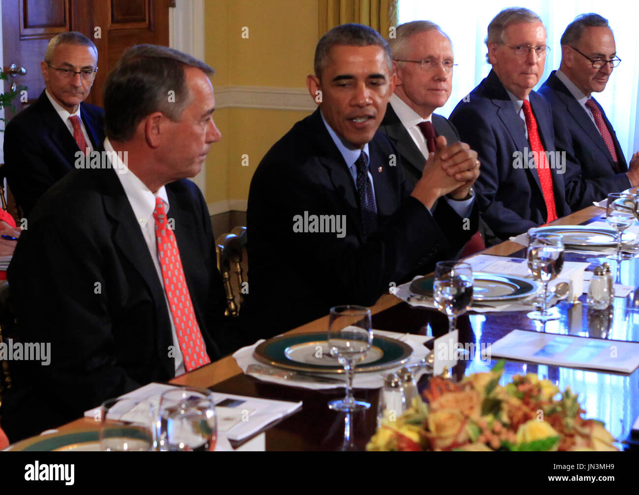 Le président des États-Unis Barack Obama rencontre les dirigeants du ...